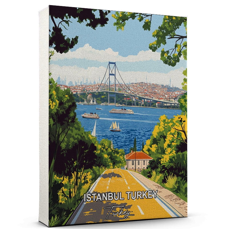 Istanbul Turkey Travel Canvas Wall Art – Turkey Canvas – Travel ...
