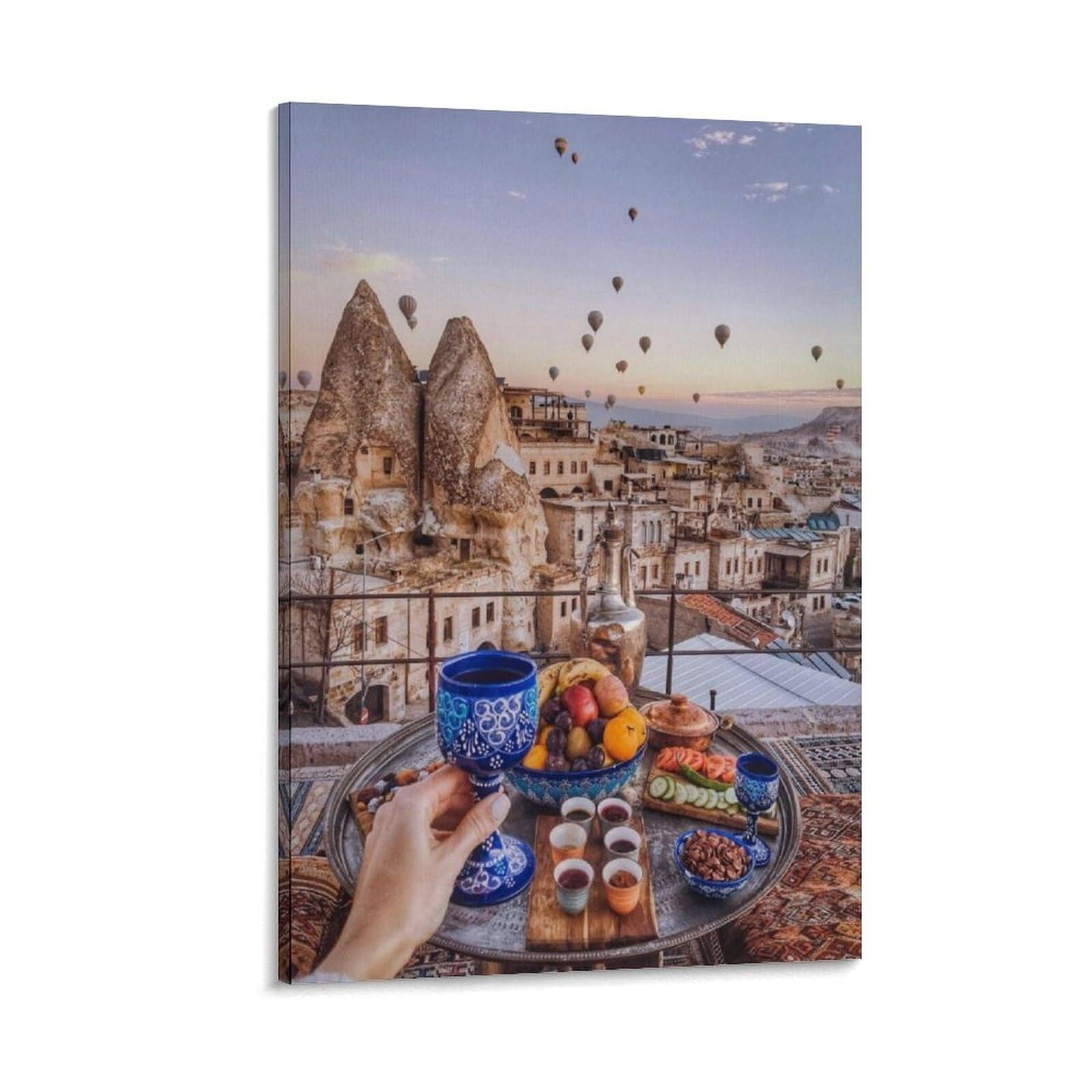 Istanbul Turkish Afternoon Tea Vintage Poster Home Canvas Wall Decor ...