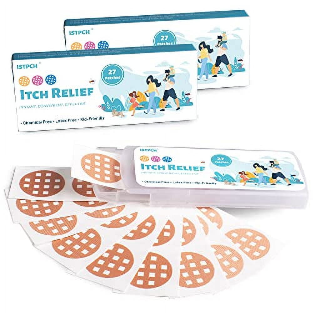 Istpch Bite Relief Patches 54 Patches, Natural Itch Relief Stickers ...