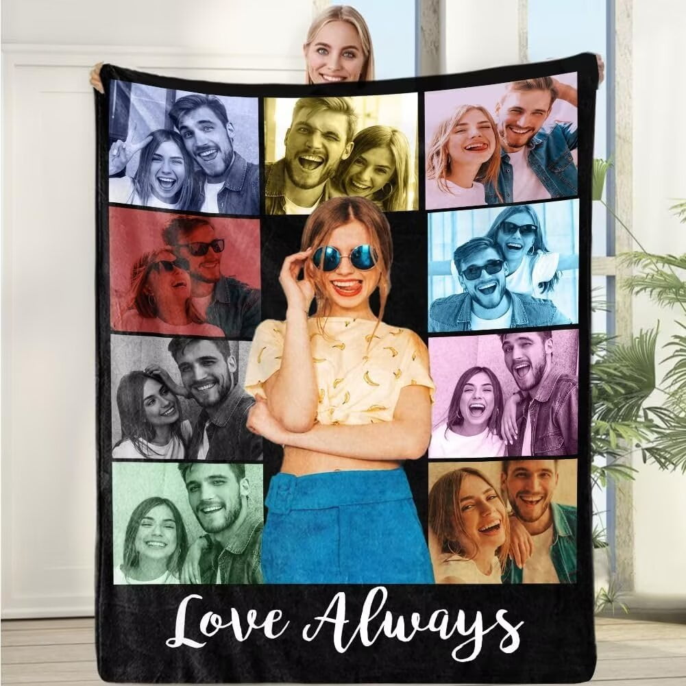 Isun Custom Blanket with Picture Couple Gifts for Boyfriend Girlfriend ...