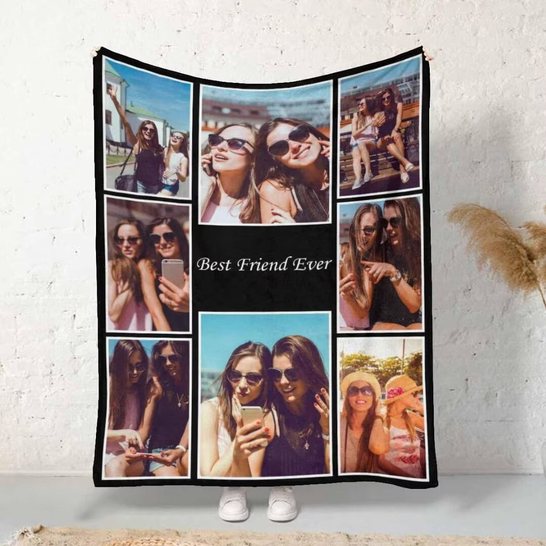 Isun Custom Photo Blankets Personalized Throws for Best Friends Boys ...