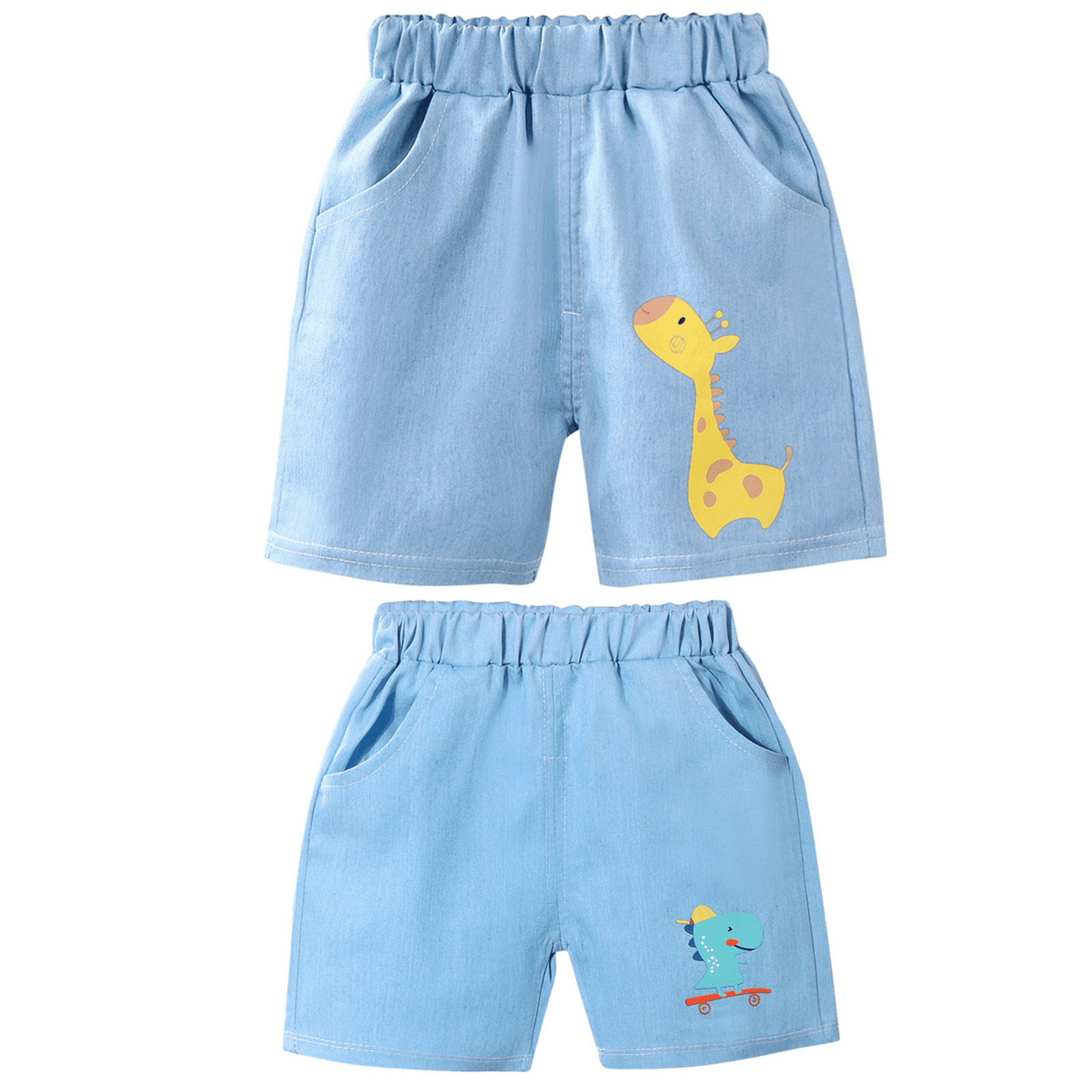 Isvgxsz 3 Pcs New Jeans for Girls Solid Color Girl Denim Shorts Summer ...