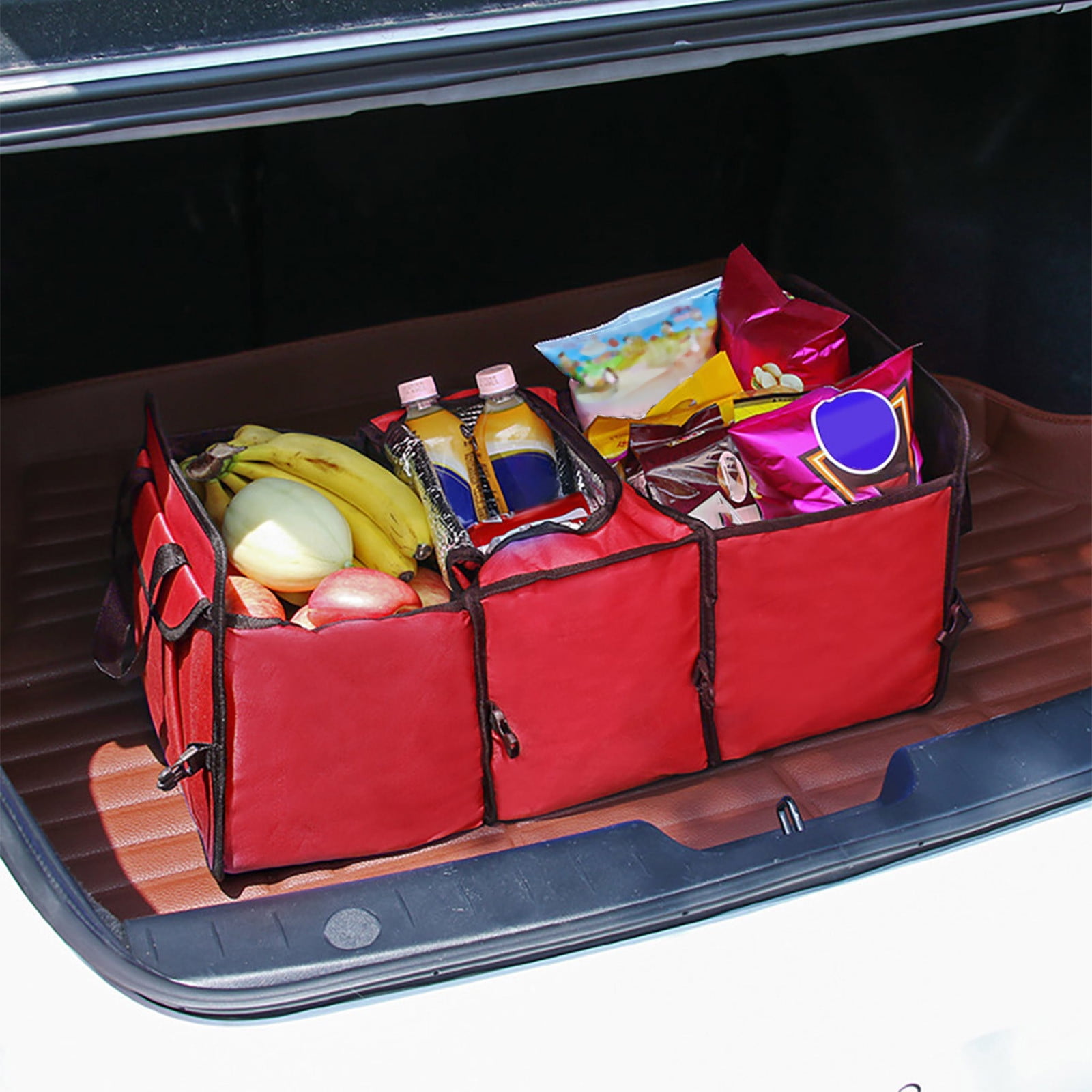 Isvgxsz Car Trunk Organizer with Cooler Bag Vehicle Organizers Storage ...