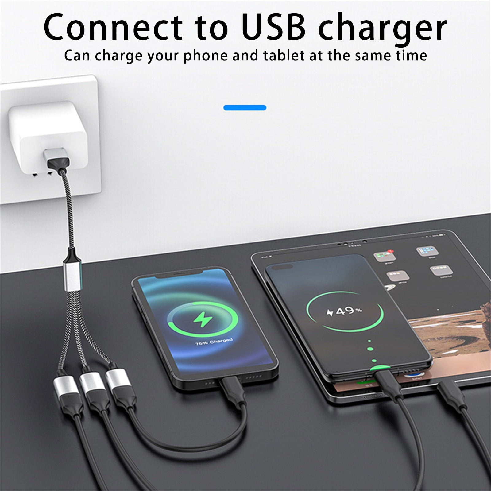 Isvgxsz Easter Gifts Clearance Usb Splitter Cable Otg 3 Usb Splitter ...
