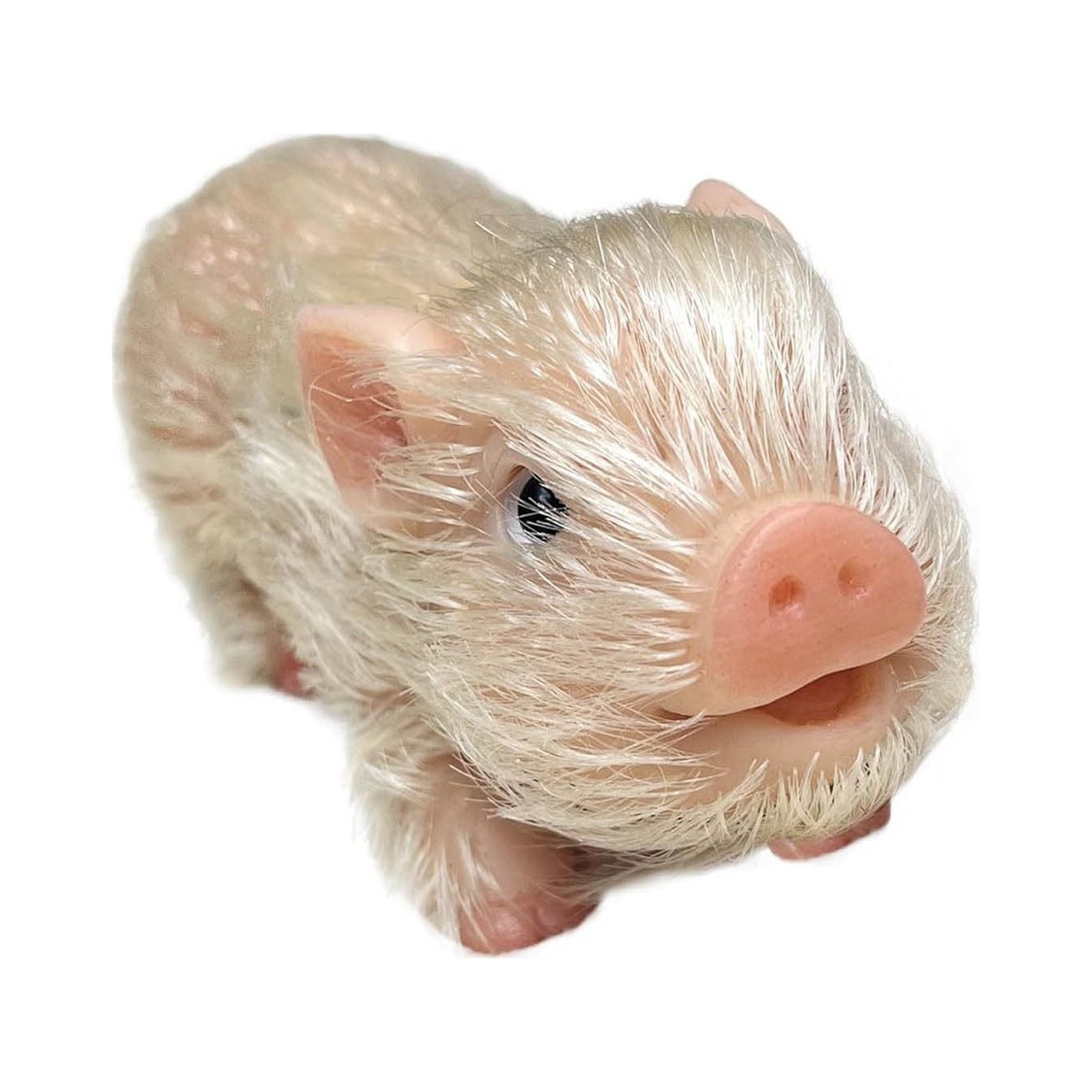 Isvgxsz Lifelike Mini Pig Dolls, 5 Inch Full Silicone Soft Reborn Piggy ...