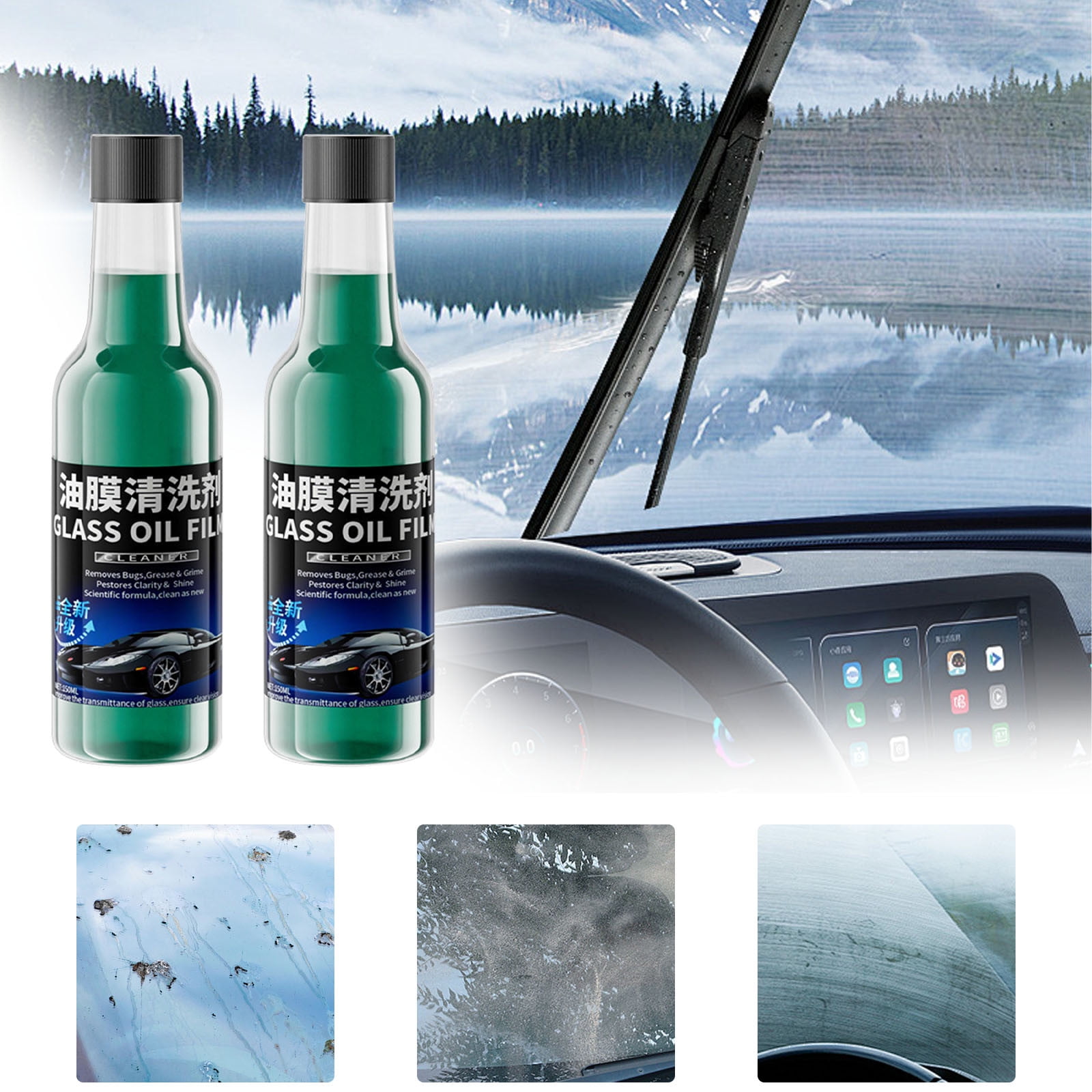 Isvgxsz New Bathroom Decor Powerful Glass Oil Film Remover Effective ...
