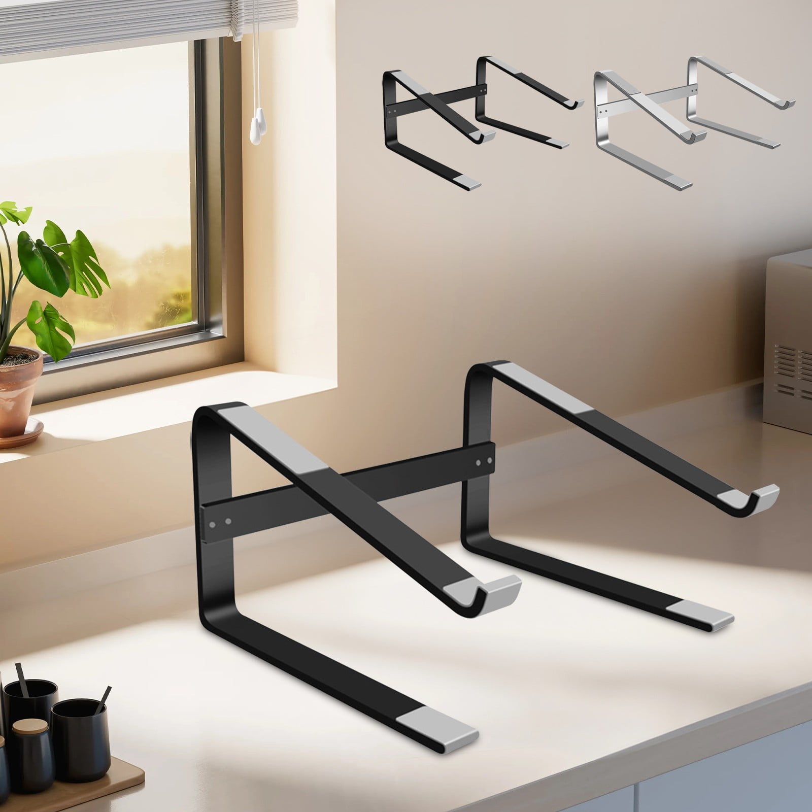 Pounoo New Laptop Stand Metal Aluminum Alloy Desktop With Elevated ...