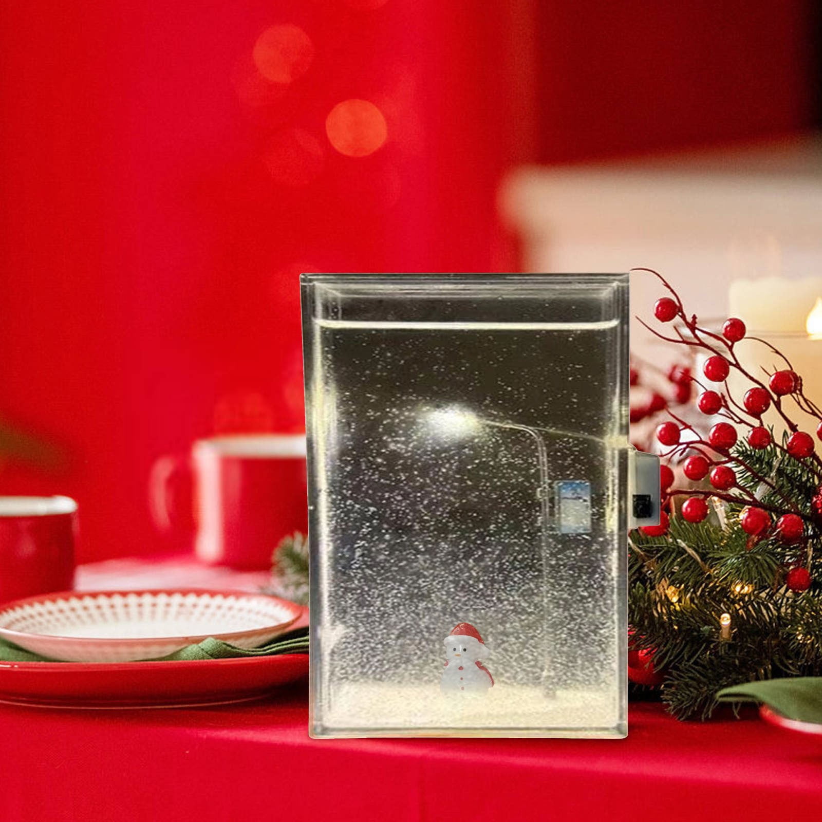 Isvgxsz Snowfall LED Street Light Diorama – Desktop Decoration Lamp ...