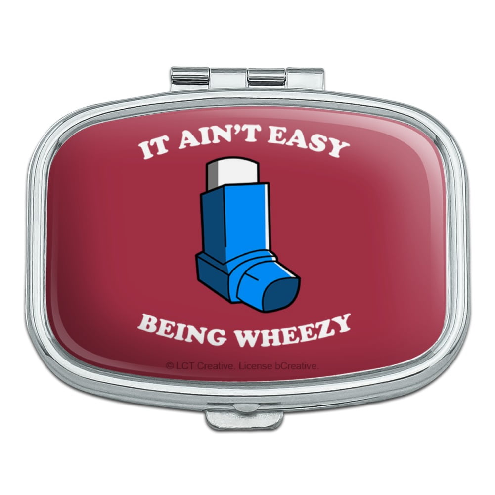 It Ain't Easy Being Wheezy Asthma Inhaler Funny Humor Rectangle Pill ...