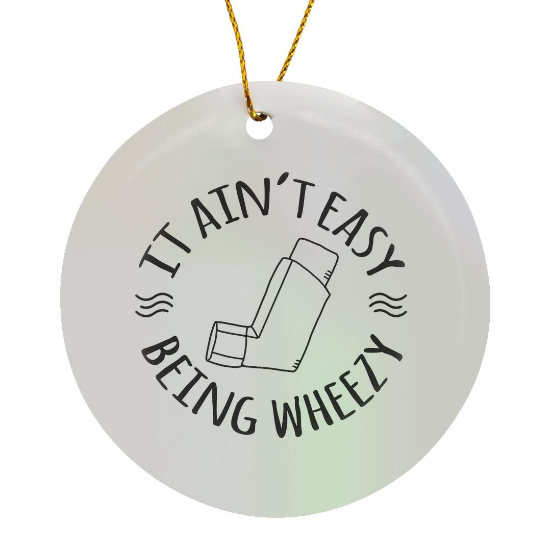 3drose, It Aint Easy Being Wheezy Black Lettering and Inhaler Clipart ...