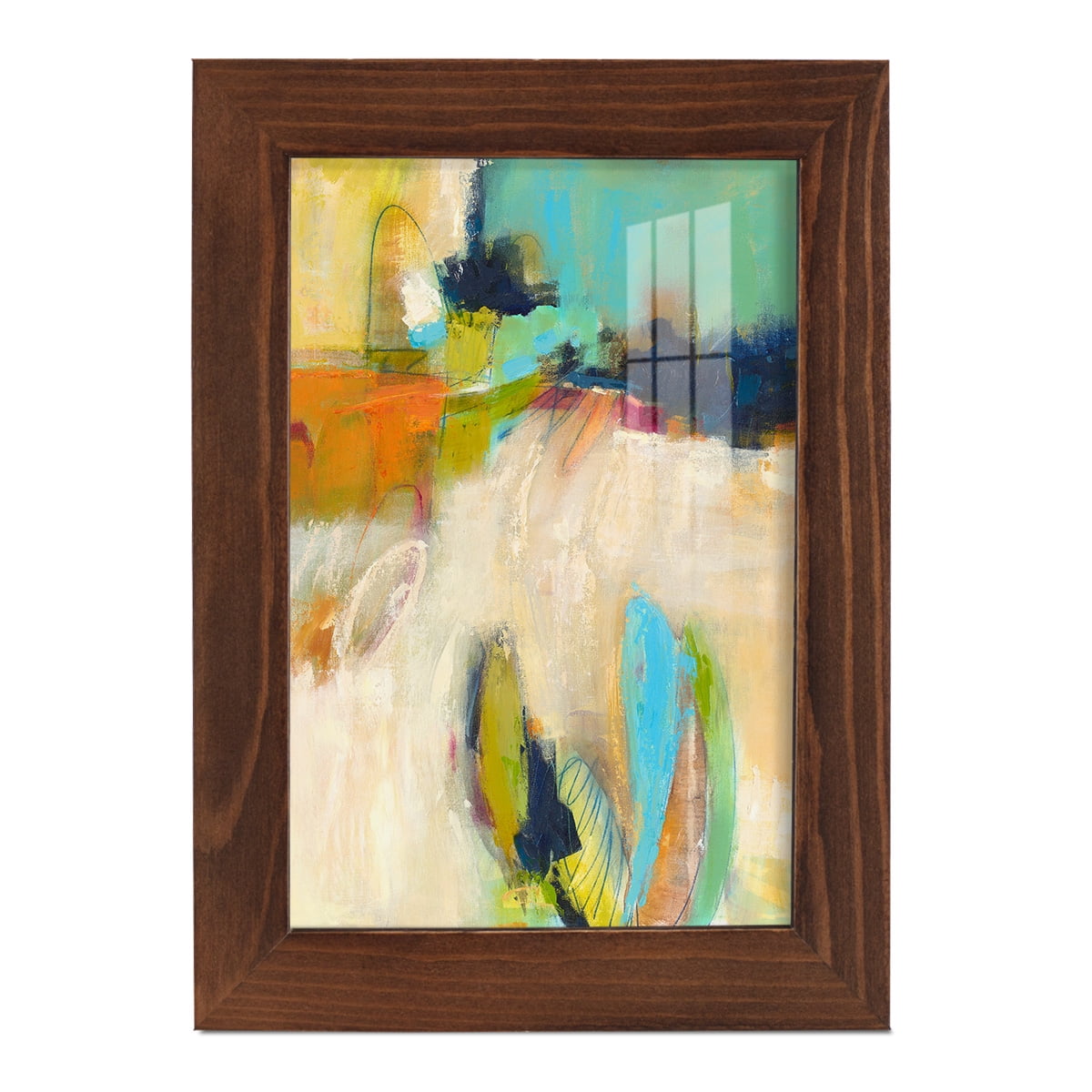 It All Adds Up - Framed Print w/glass - Chestnut - Walmart.com