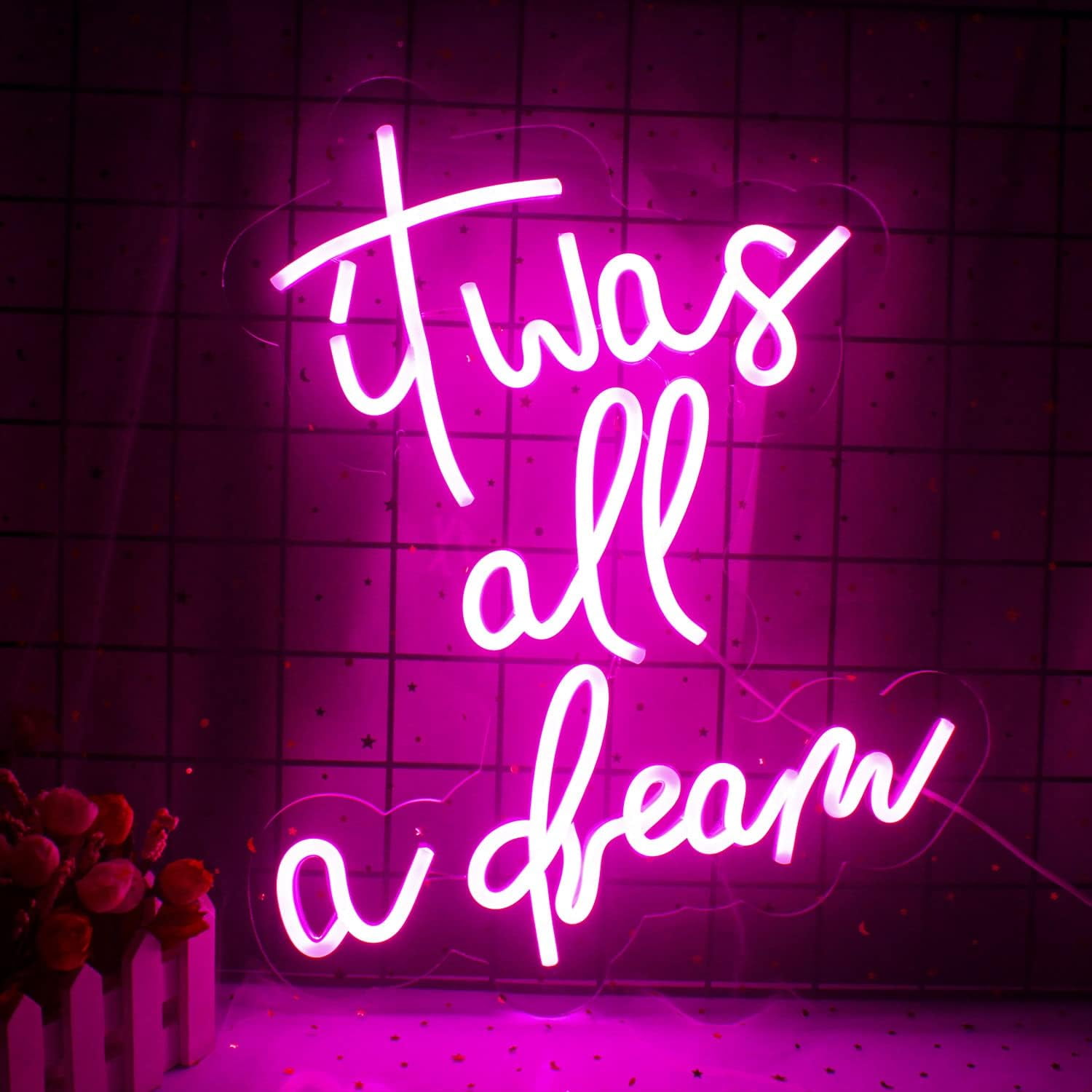 It was All a Dream Neon Signs Pink Led Sign Wedding Neon Lights for ...