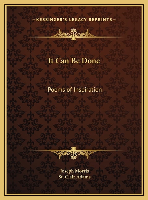 It Can Be Done: Poems of Inspiration (Hardcover) - Walmart.com