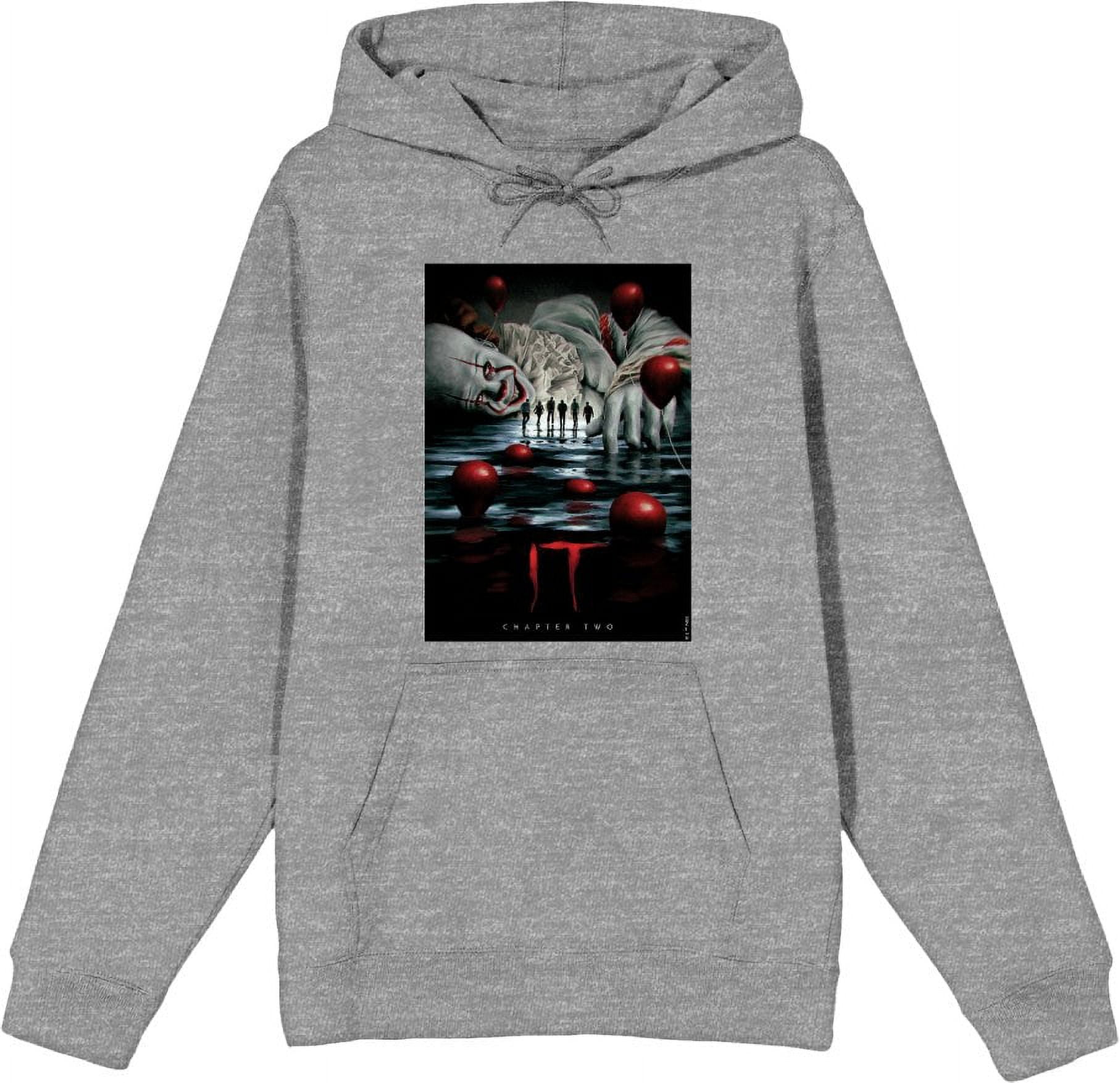 It Chapter 2 Pennywise Beckons Fan Poster Adult Heather Gray Long ...