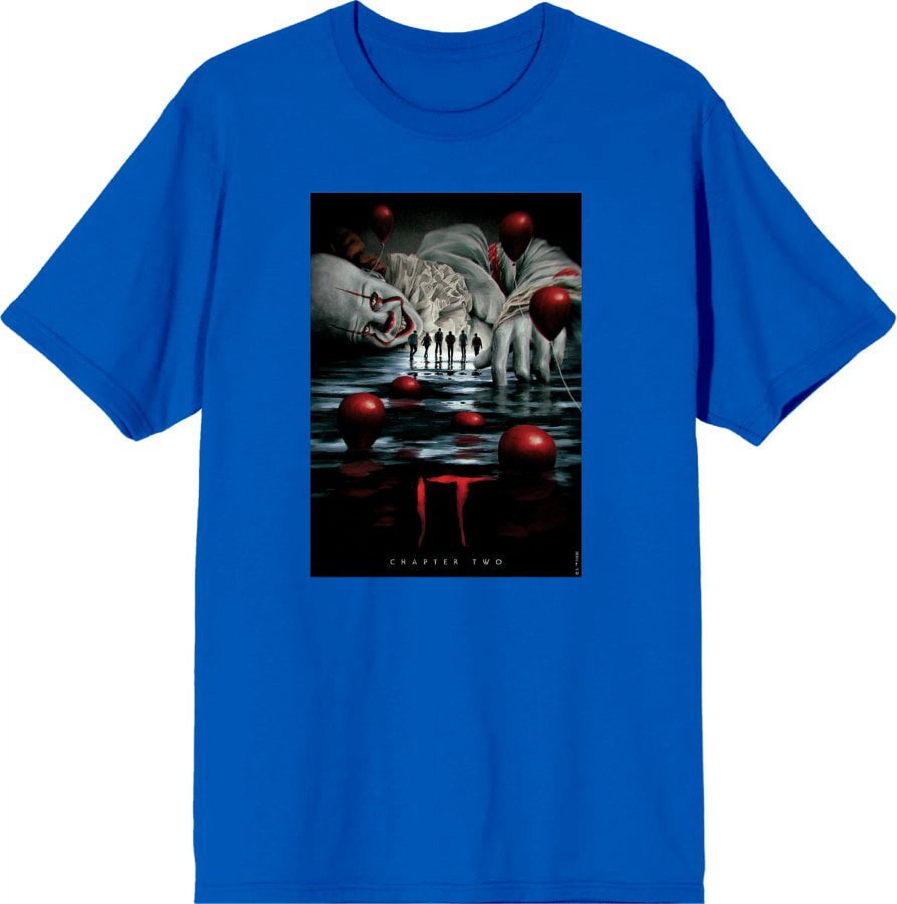 It Chapter 2 Pennywise Beckons Fan Poster Men's Blue Crew Neck Short ...
