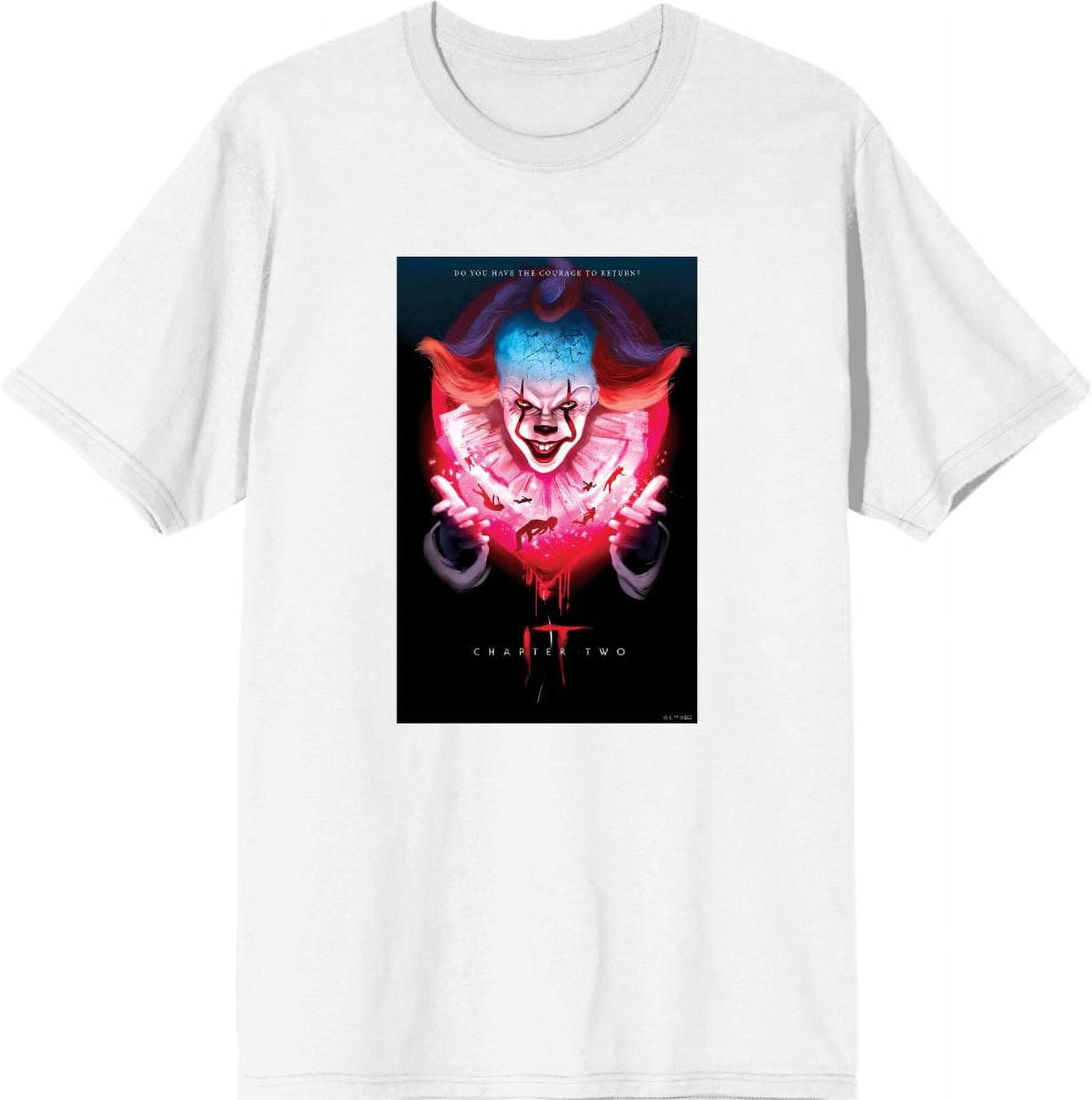 It Chapter 2 Pennywise Glow Fan Poster Men's White Crew Neck Short ...