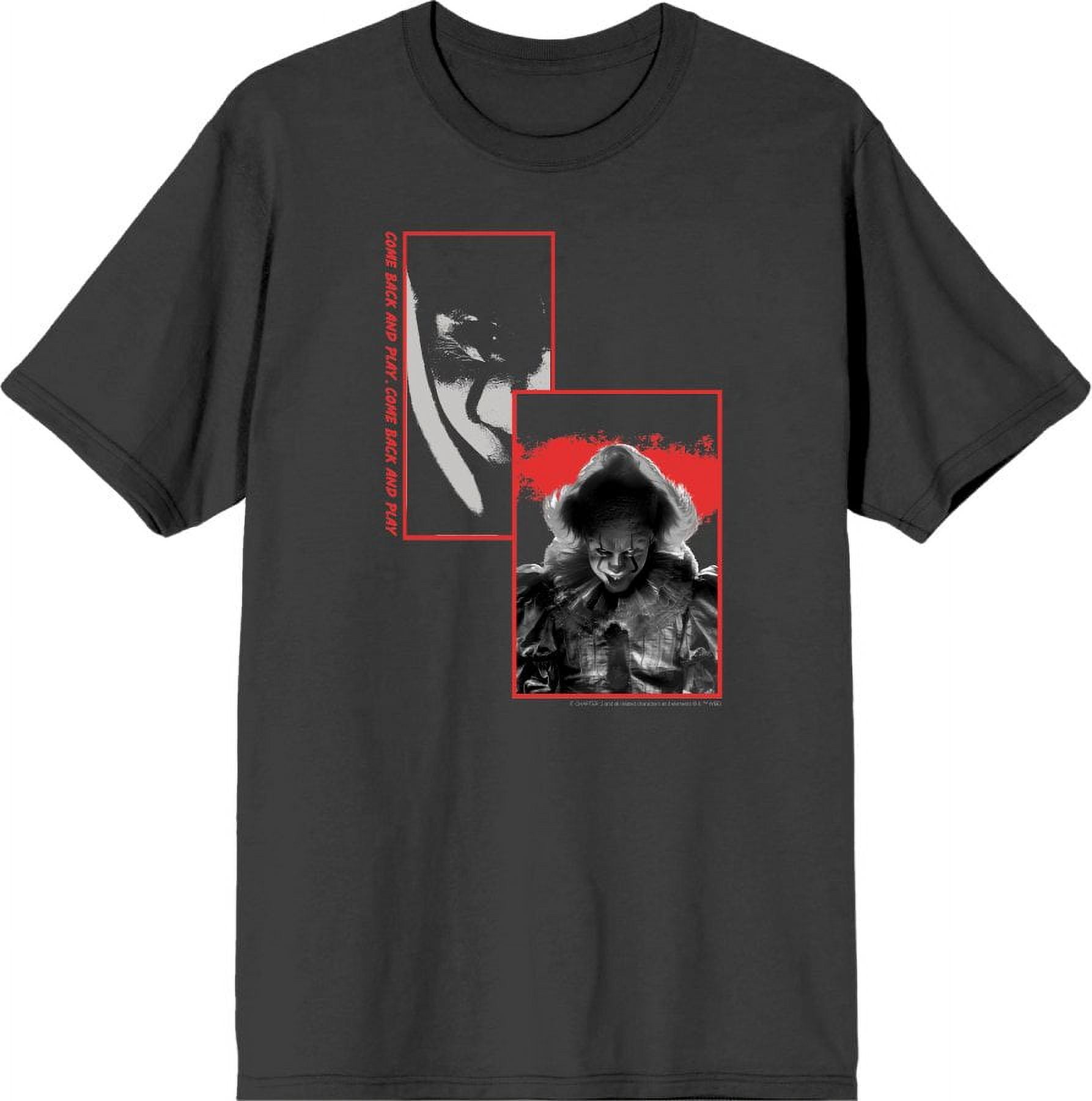 It Chapter 2 Pennywise Screengrab Collage Men's Charcoal Crew Neck ...