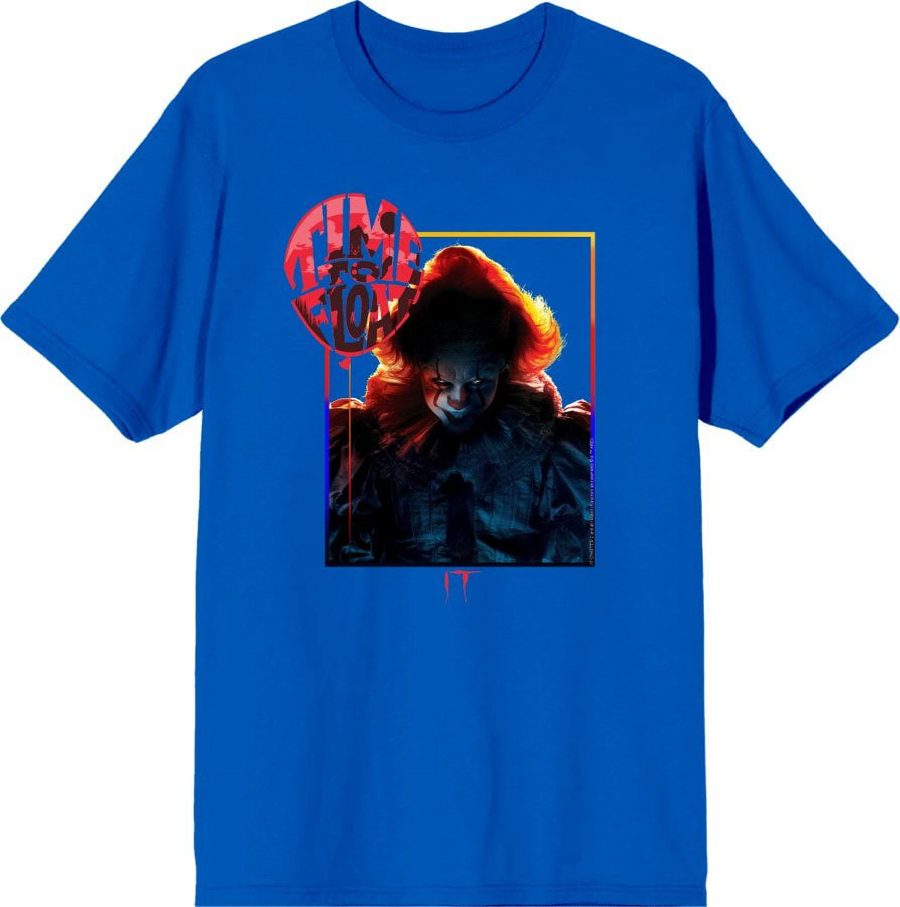 It Chapter 2 Pennywise Time To Float Men's Blue Crew Neck Short Sleeve ...