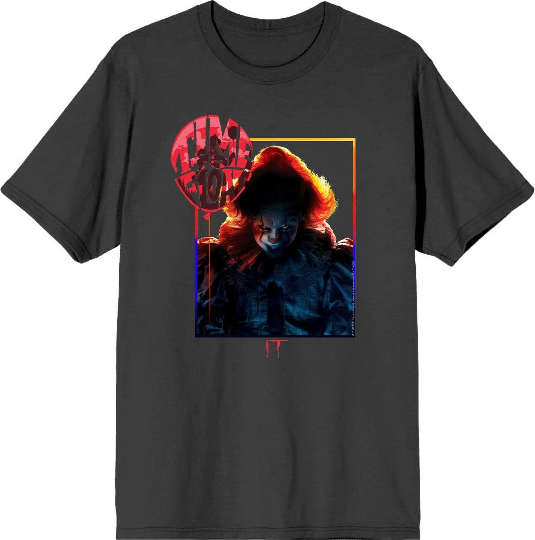 It Chapter 2 Pennywise Time To Float Men's Charcoal Crew Neck Short ...