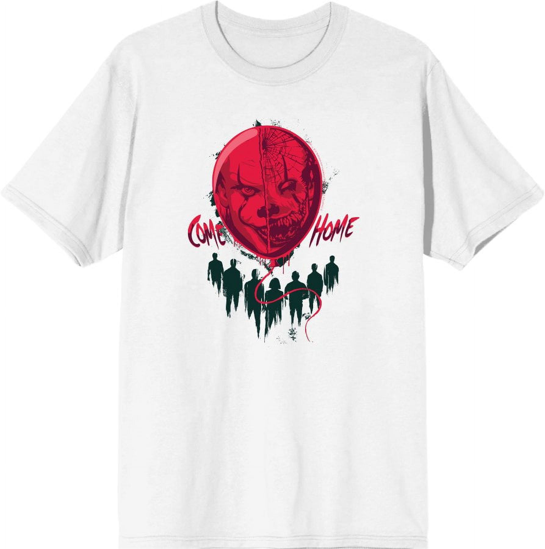 It Chapter 2 Scary Clown Balloon Men's White Crew Neck Short Sleeve Tee ...