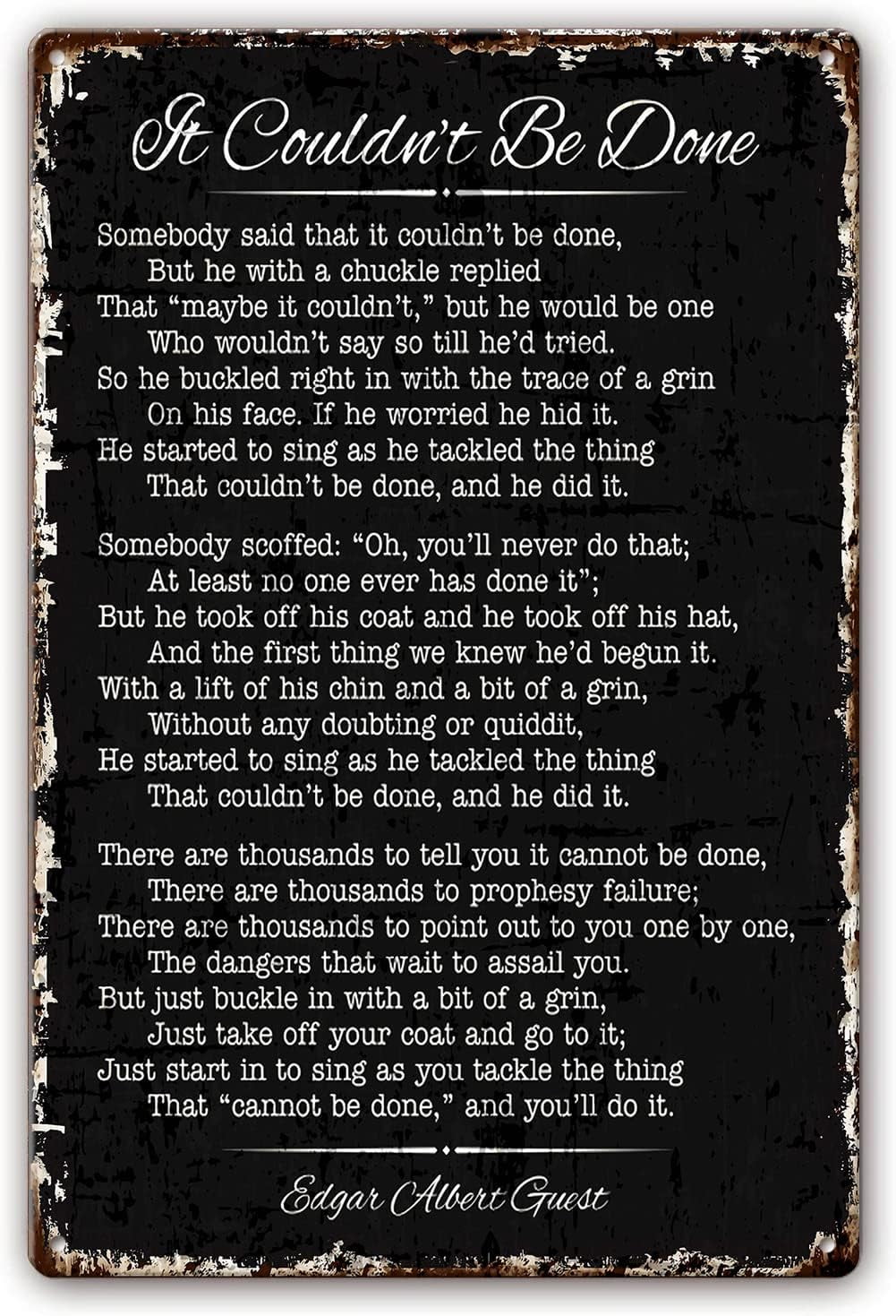 It Couldn't Be Done Poem By Edgar Albert Guest Motivational Quotes ...