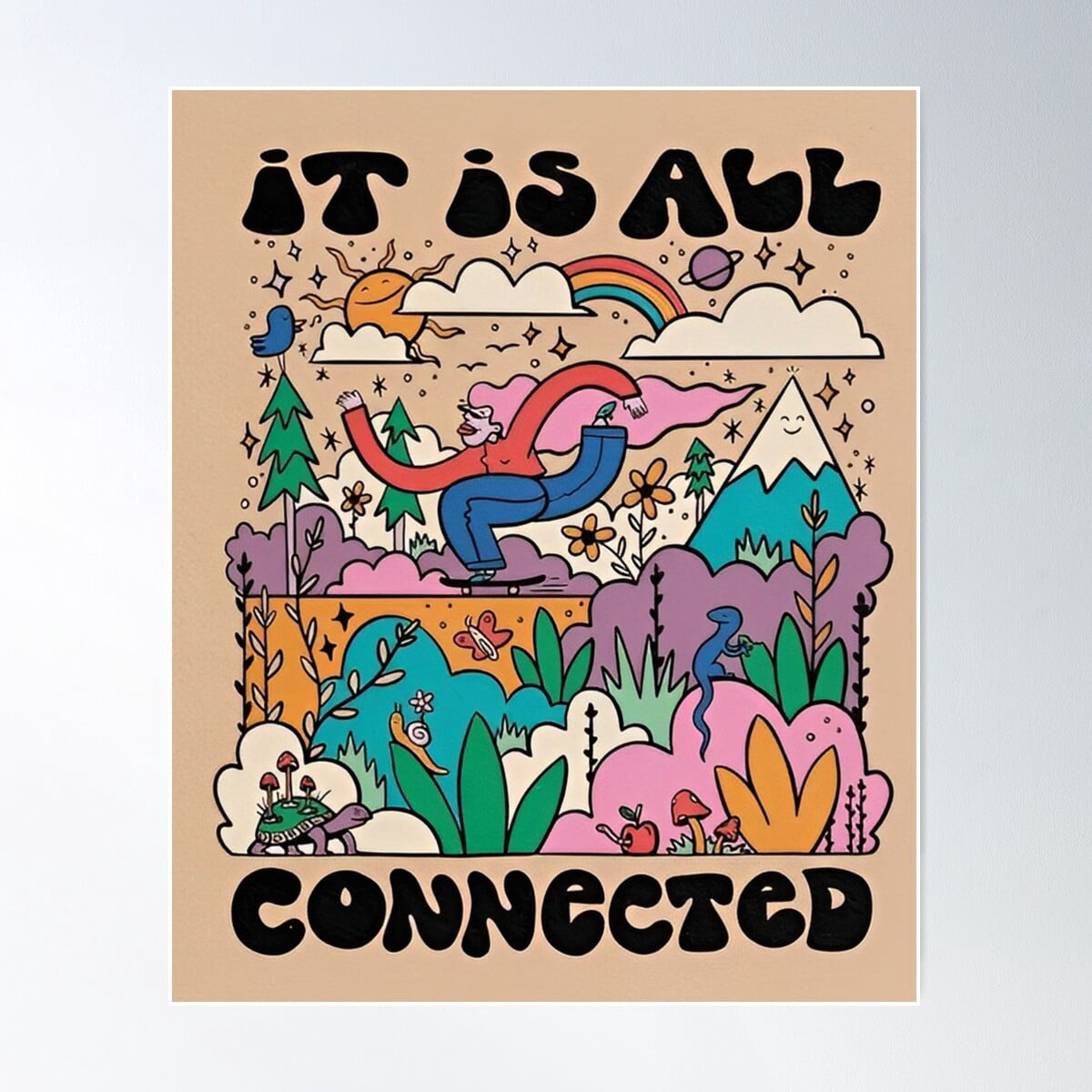 It Is All Connected Poster Wall Art, Modern Wall Decor For Living Room ...