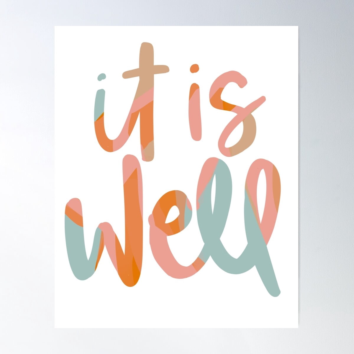 It Is Well Poster Wall Art, Modern Wall Decor For Living Room Bedroom ...