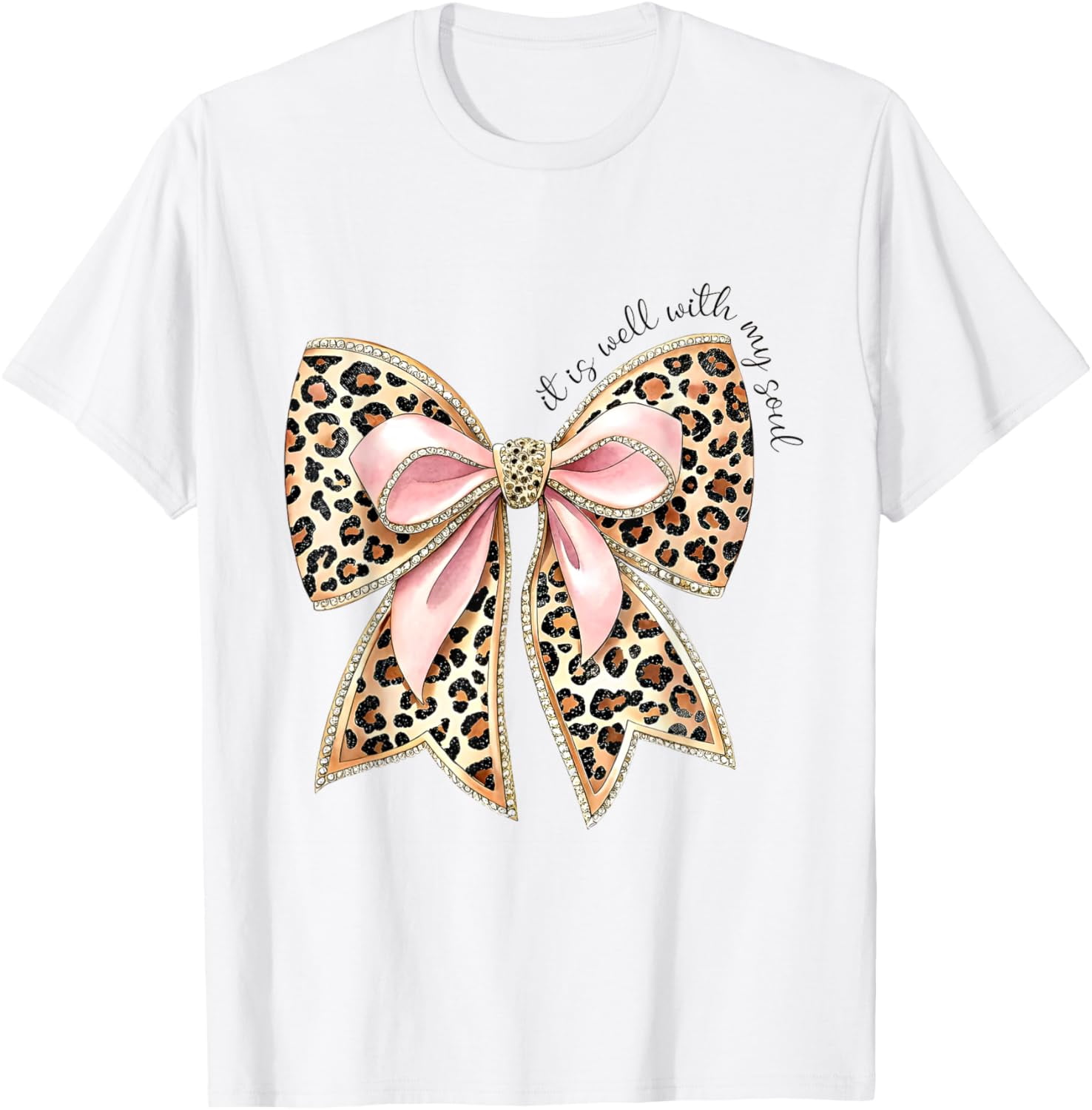 It Is Well With My Soul Panther Coquette Bow Christian T-Shirt ...