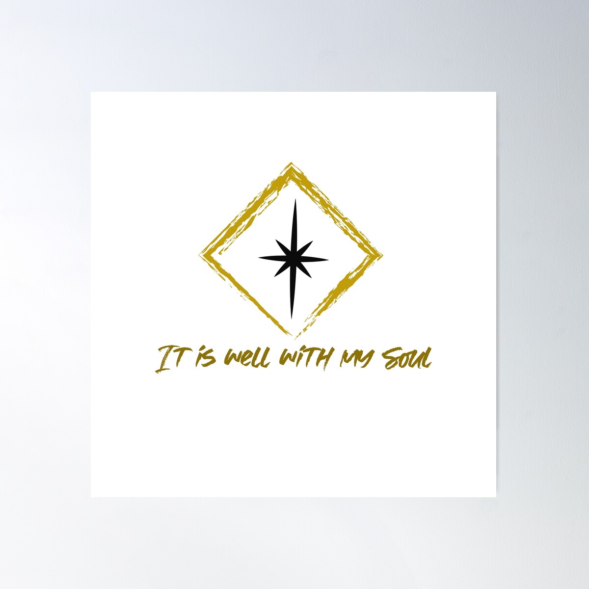 It Is Well With My Soul Poster Wall Art, Modern Wall Decor For Living ...