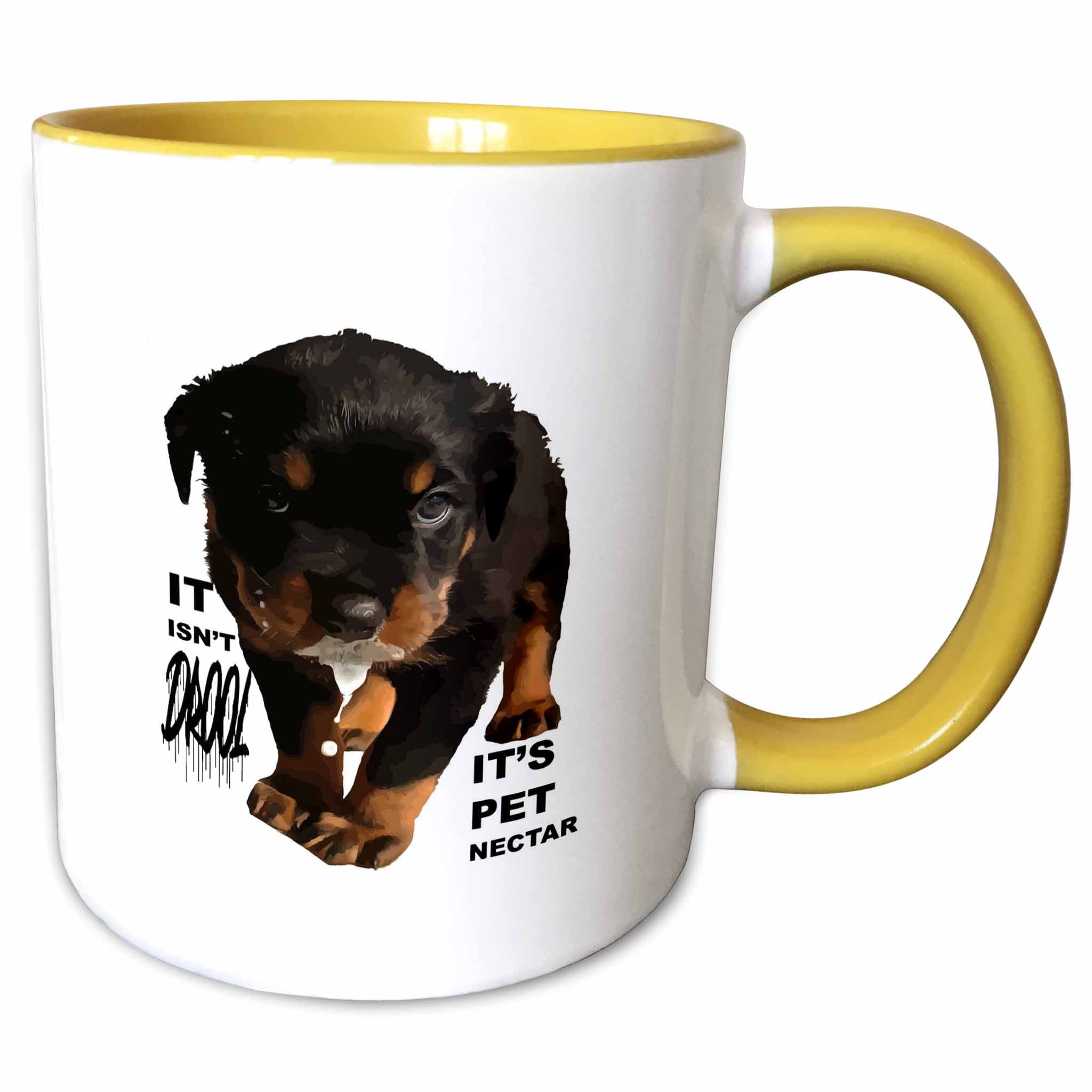3drose, It Isnt Drool Its Pet Nectar Fun Rottweiler Cut Out, 15oz Two ...