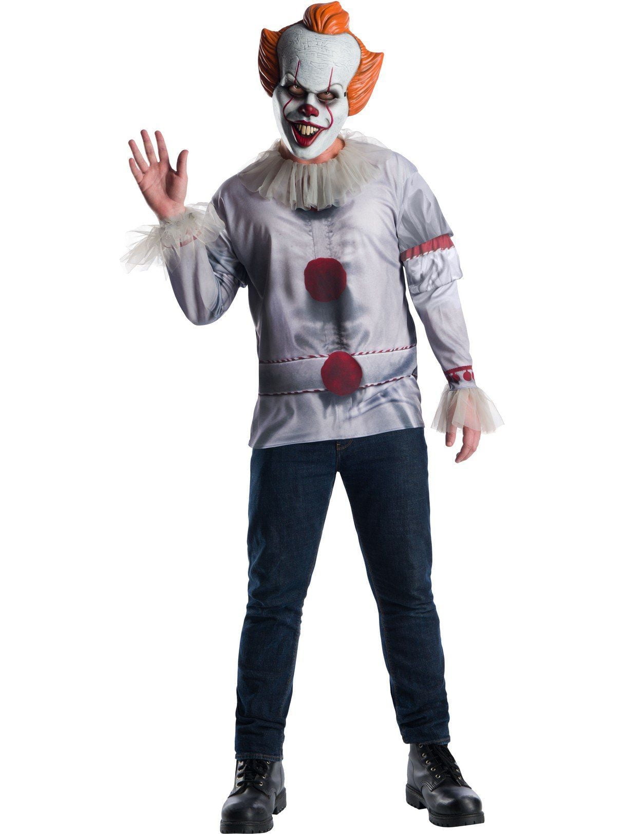 It 2017 Pennywise Costume Top and Mask for Adults by Rubies, Men's XL ...