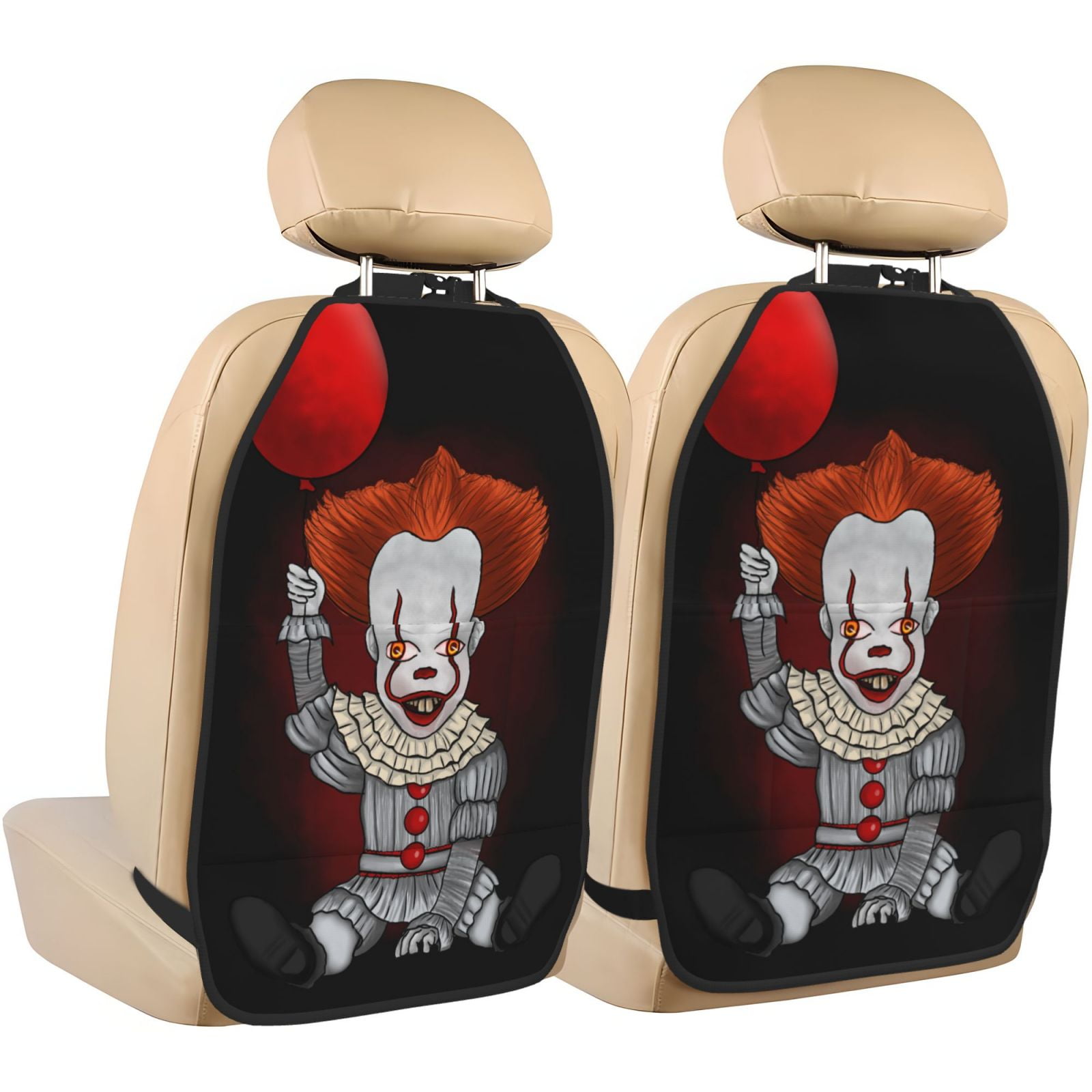 It Pennywise Horror Car Back Seat Organizer 2 Pack Anti-Kick Storage ...