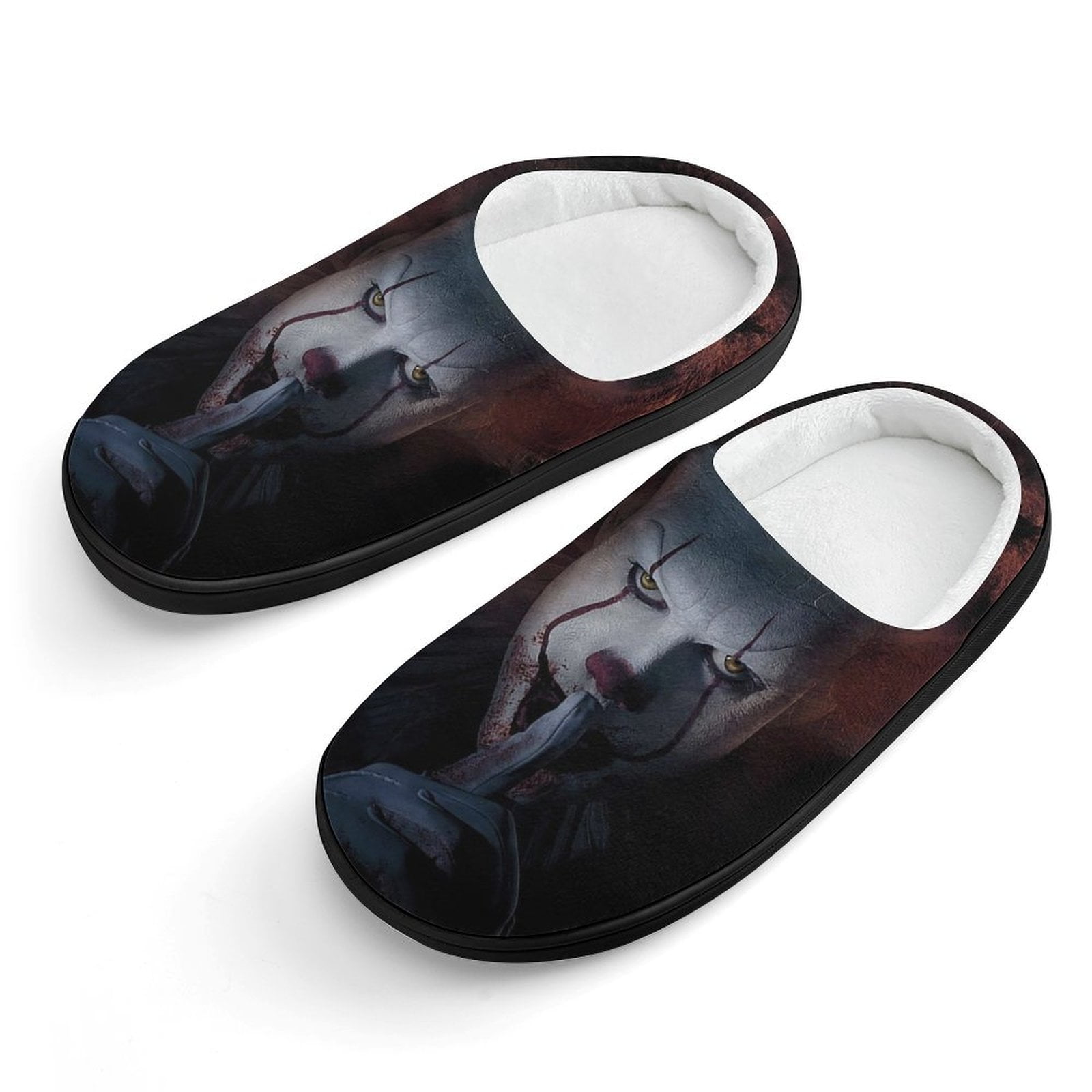 It Pennywise Horror Fluffy House Cotton Slippers Memory Foam Suede ...
