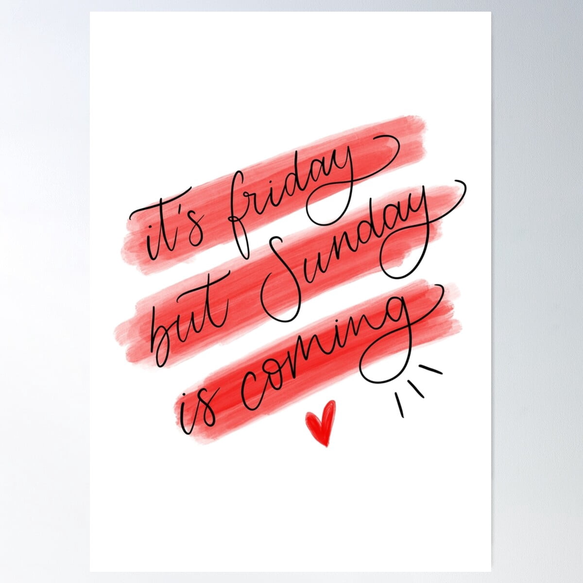 It’S Friday Poster Wall Art, Modern Wall Decor For Living Room Bedroom ...