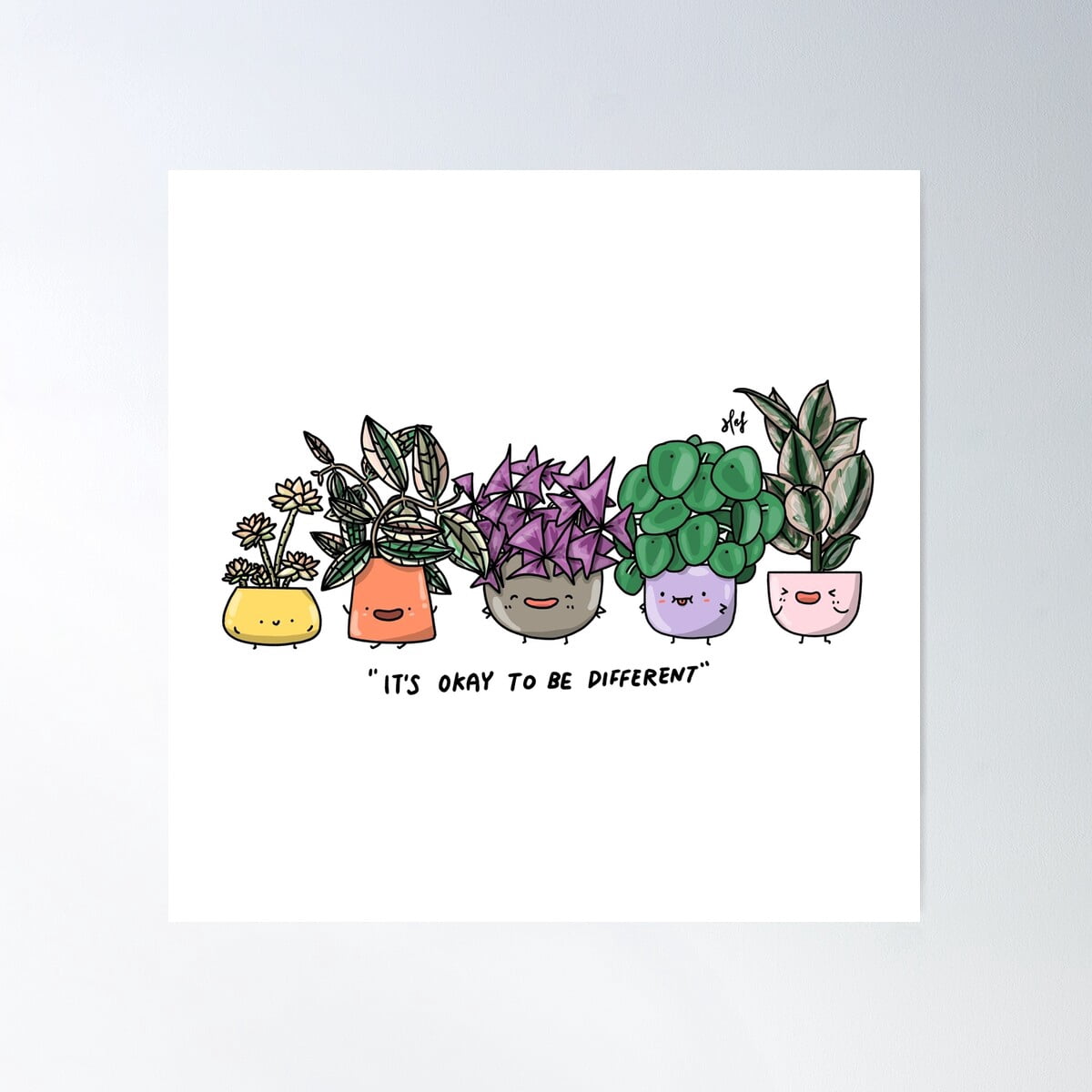 It'S Ok To Be Different Poster Wall Art, Modern Wall Decor For Living ...