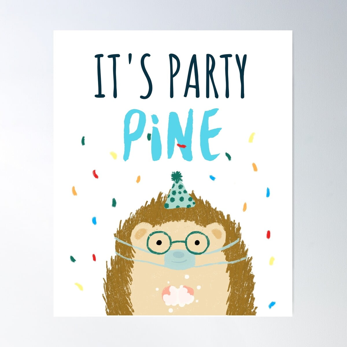 It'S Party Pine Poster Wall Art, Modern Wall Decor For Living Room ...