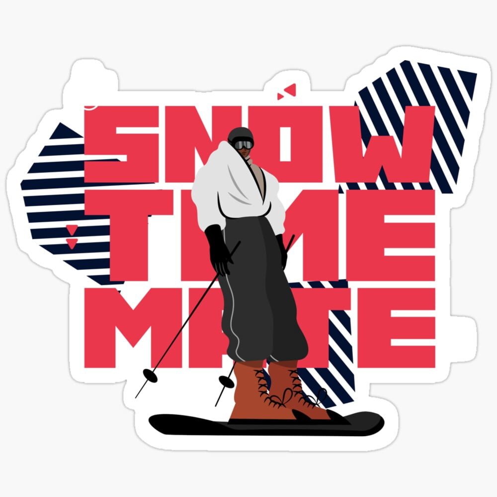 It'S Snow Time Mate Sticker Phone Decal Water Bottle Stickers Car ...