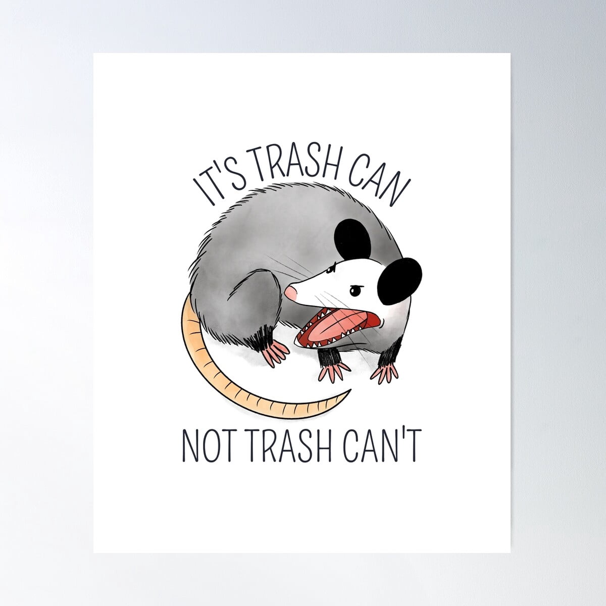 It'S Trash Can Not Trash Can'T Poster Wall Art, Modern Wall Decor For ...
