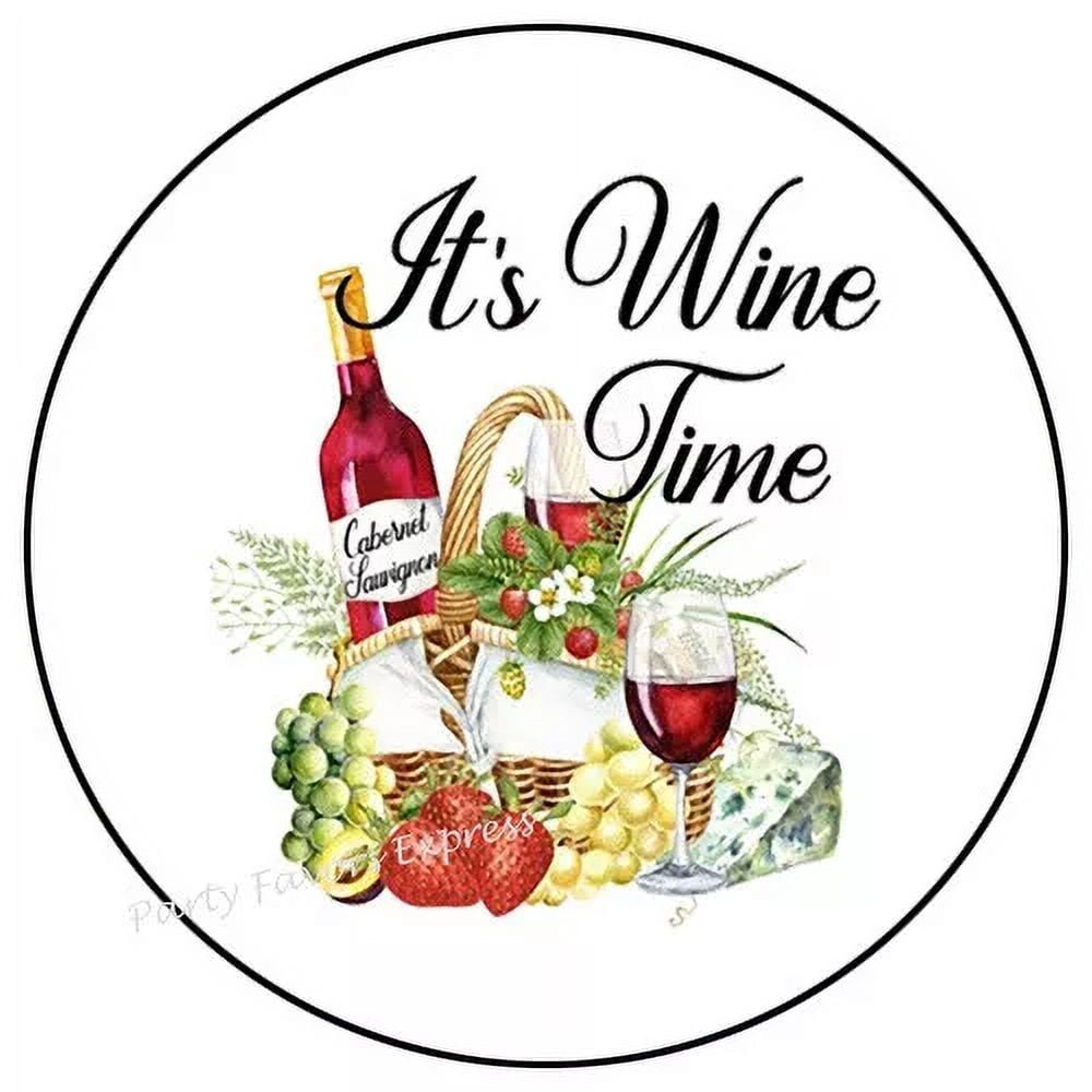 It'S Wine Time Sticker Party Favors Sticker Envelope Seals Labels ...