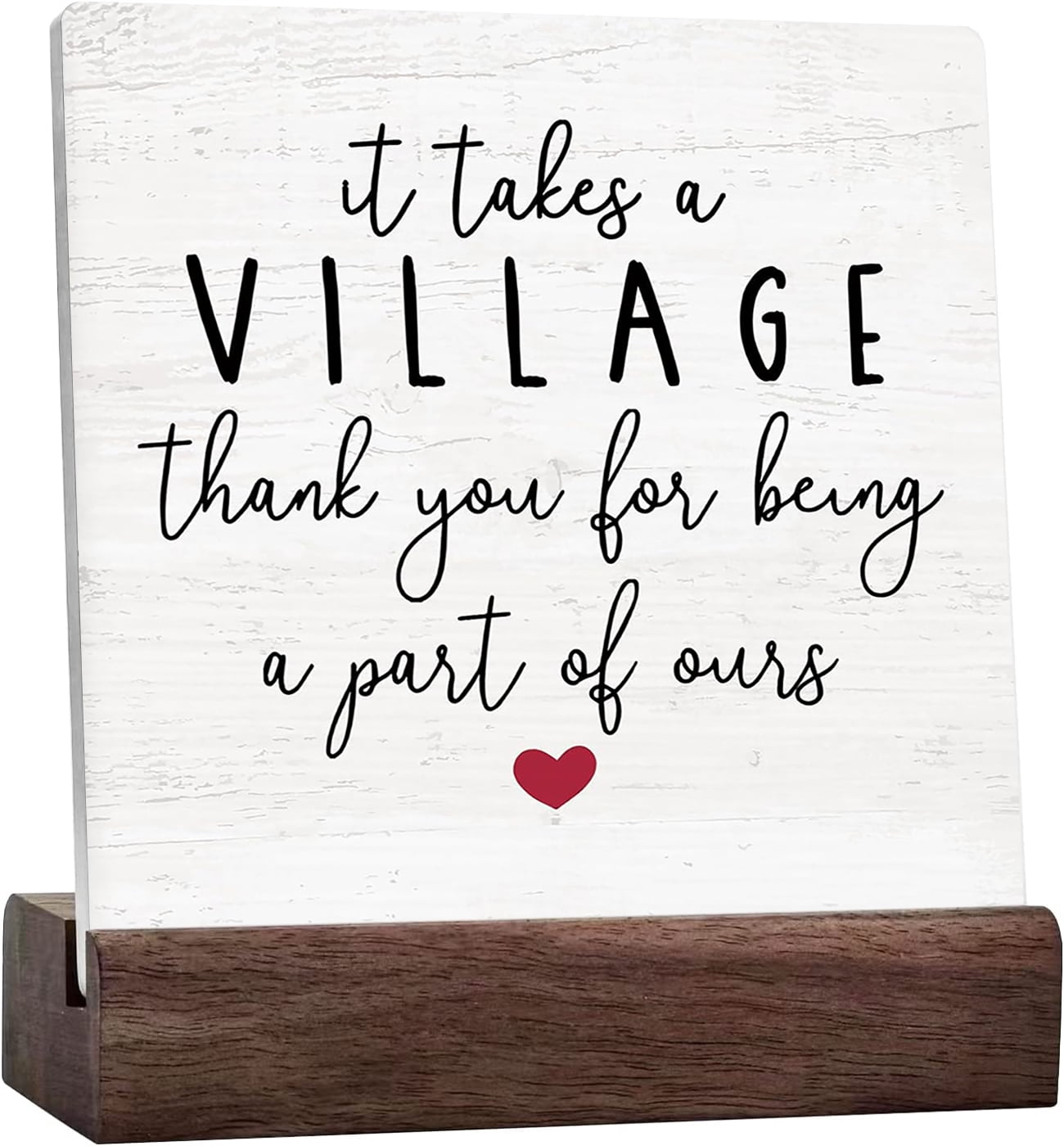 It Takes a Village Thank You Gift Ceramic Table Plaque Desk Decor ...