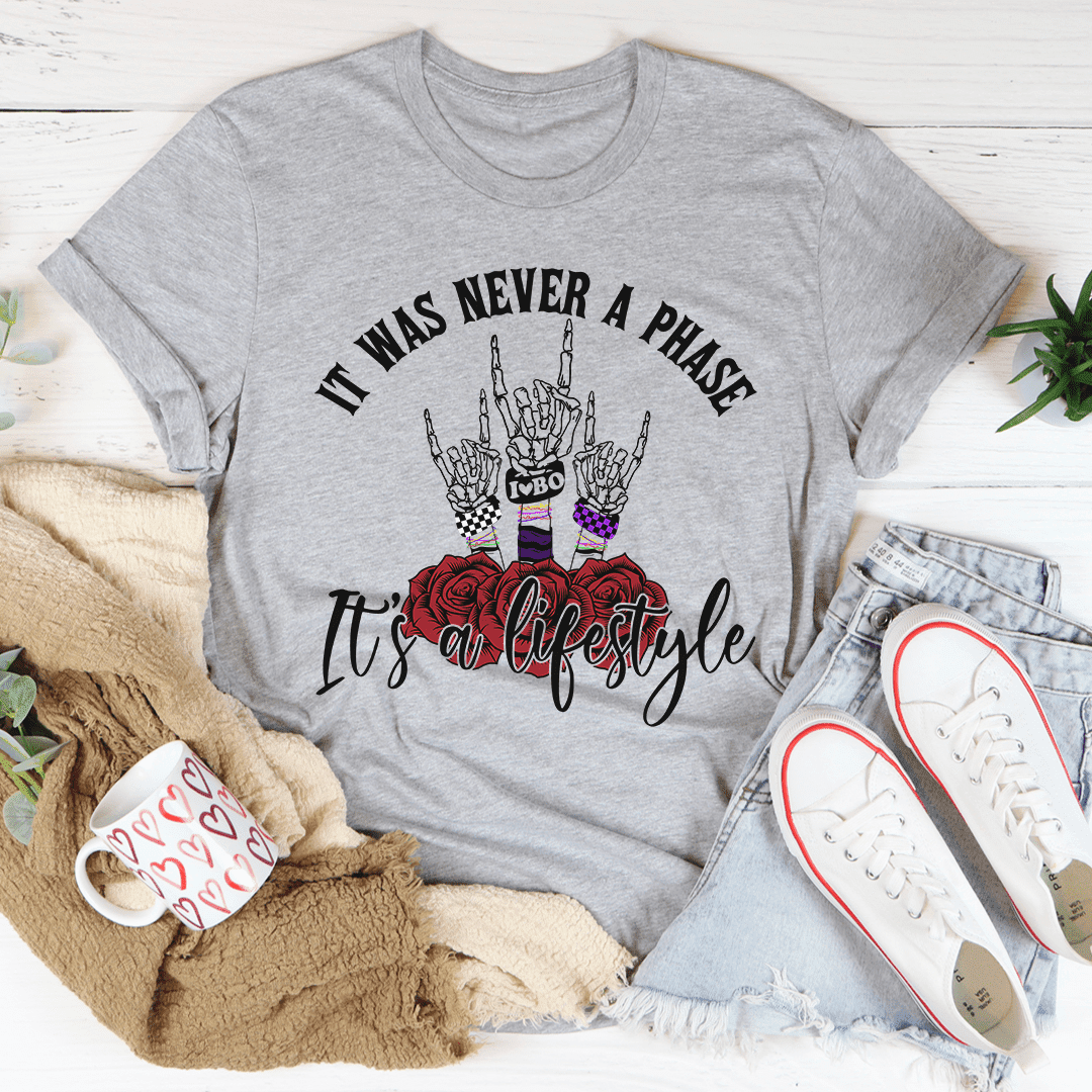 It Was Never A Phase Emo Tee Athletic Heather S Peachy Sunday T-Shirt ...