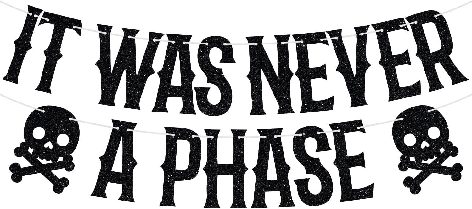 It Was Never a Phase Banner, Death to My Youth Sign, Funeral Emo ...