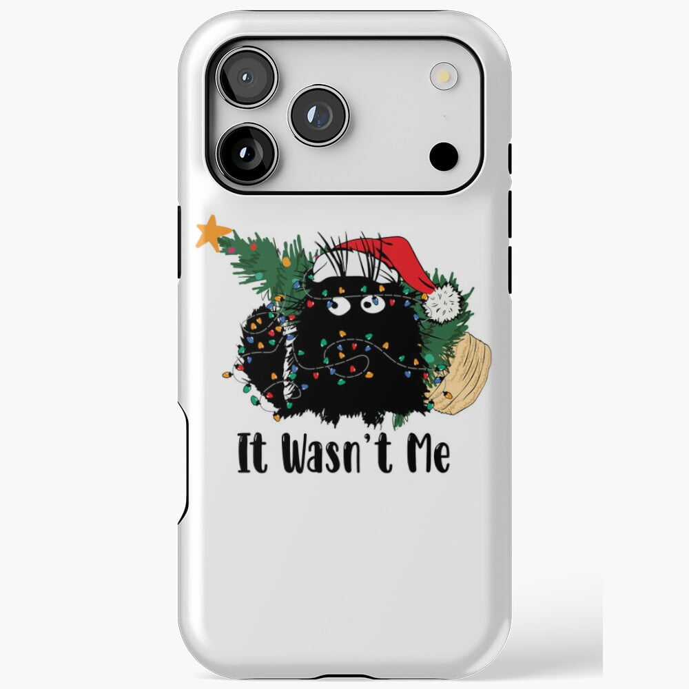 It Wasnt Me Xmas Cat Protective Case for iPhone 11 12 13 14 15 16 17 ...