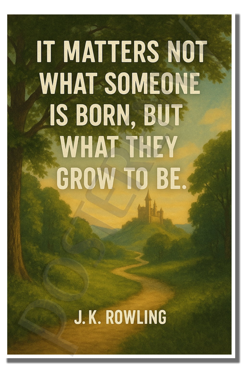 It matters not what someone is born, but what they grow to be - JK ...