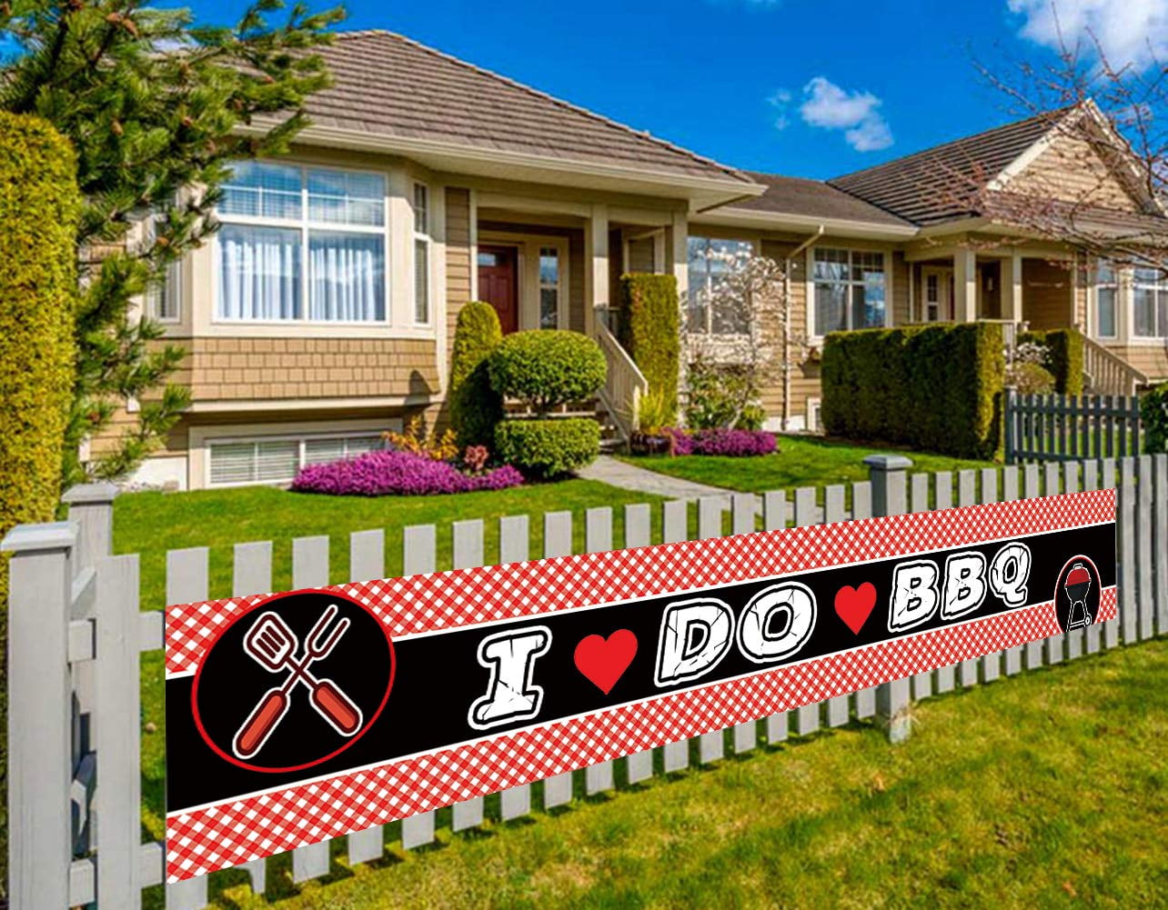 It’s A Baby Q Sign Banner BBQ Baby Shower Party Supplies Red and Black ...