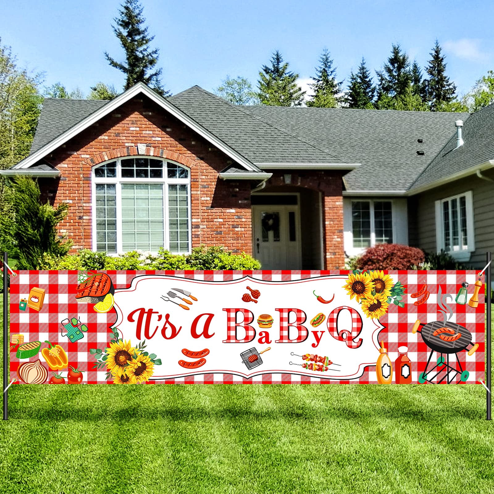 It's A Boy Banner Outdoor Garden Yard Sign Blue Photo Backdrops for ...