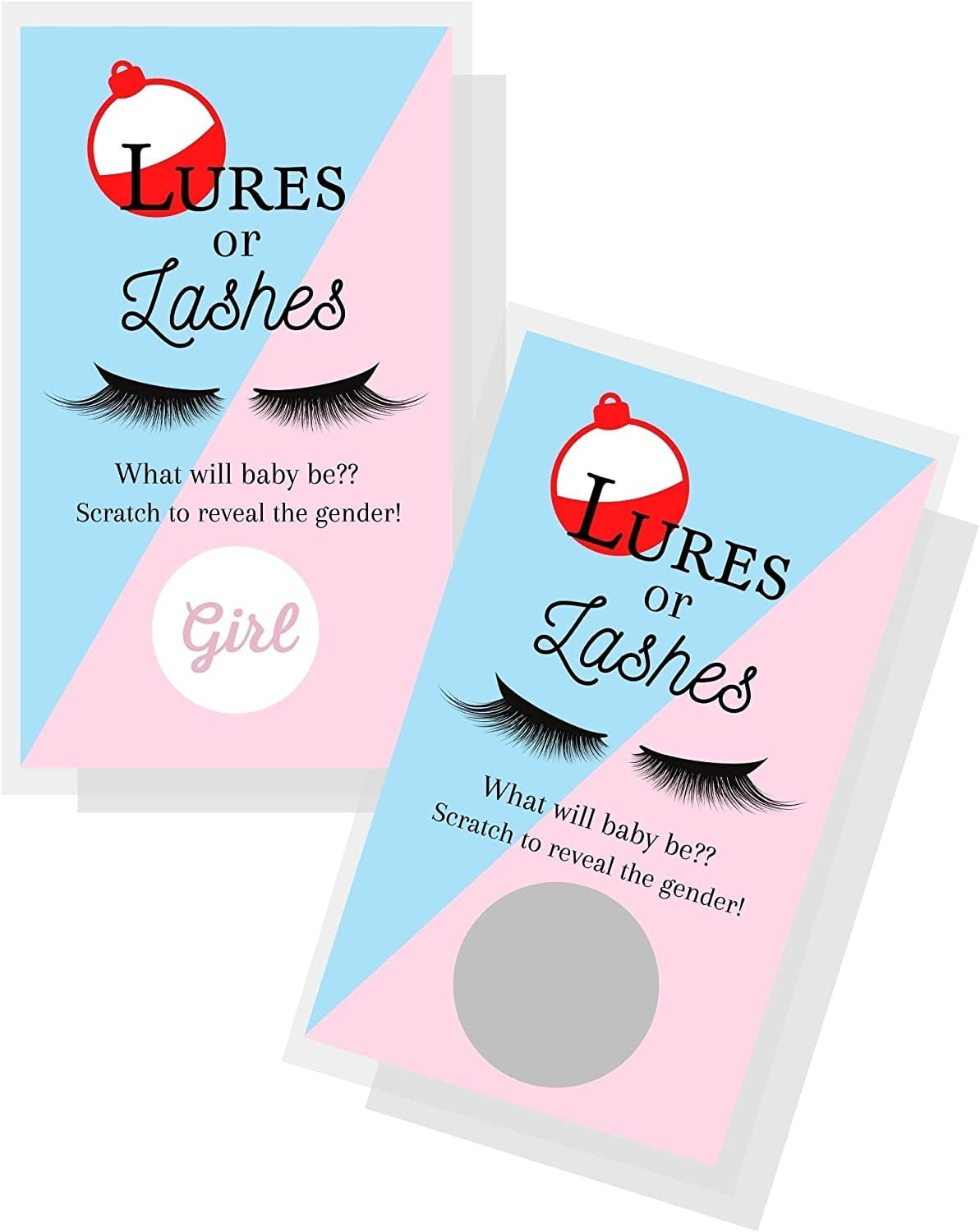 It's A Girl Gender Reveal 30 Pack of Scratch Off Cards Gender Reveal ...