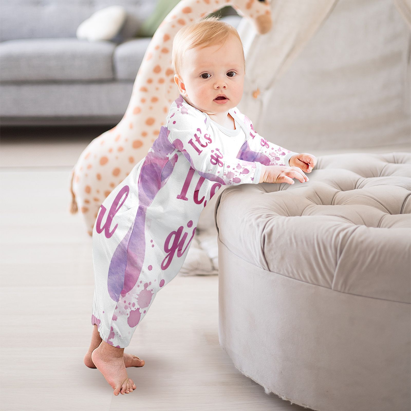 It's A Girl Newborn Baby Sleeper Gowns Baby Nightdress Cotton Long ...