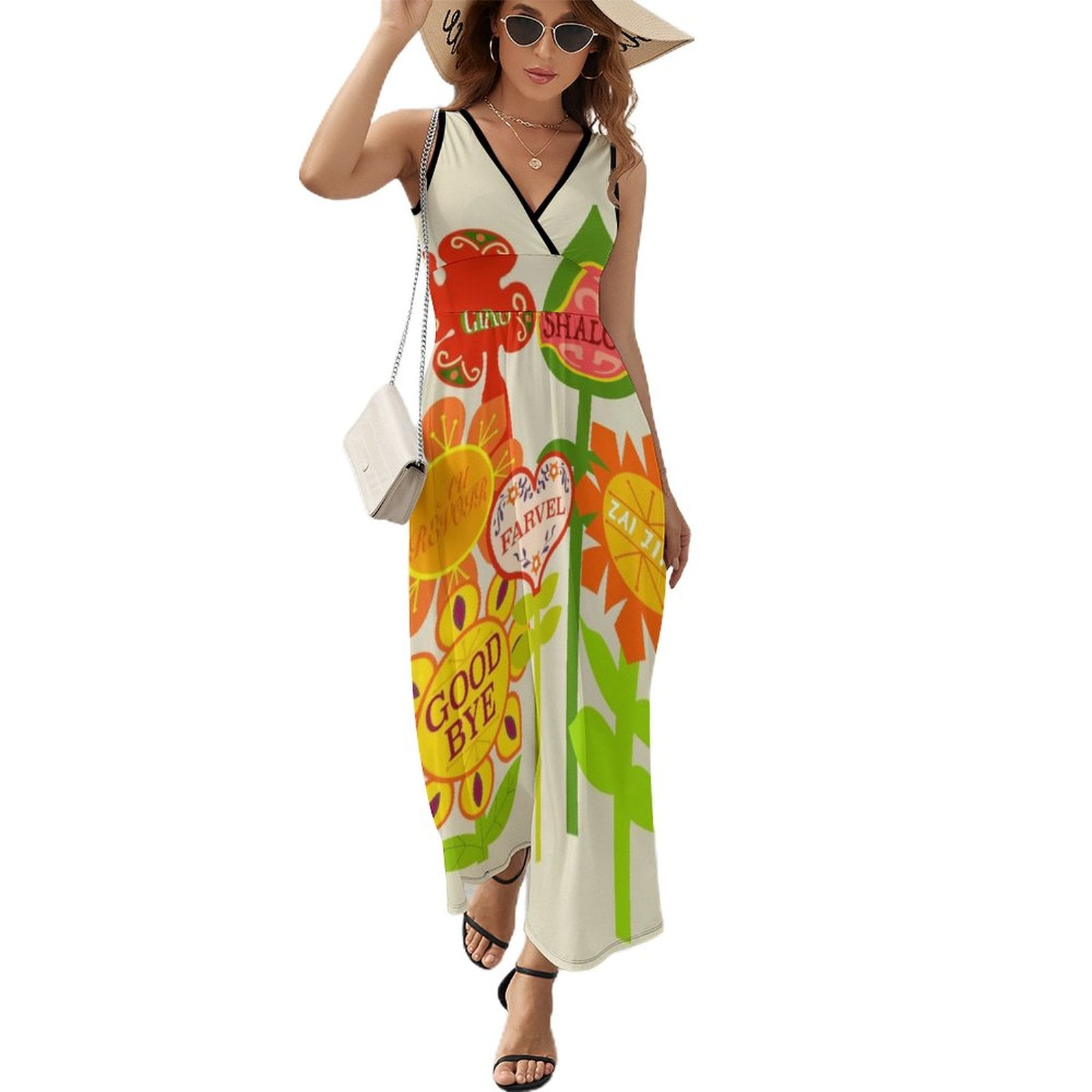 It's A Small World Goodbye Room Flowers Sleeveless Dress elegant dress ...