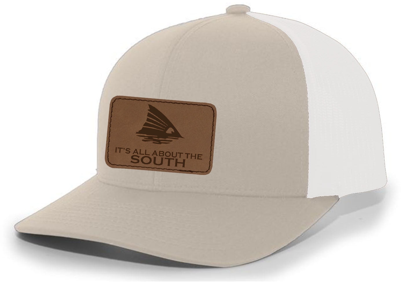 It's All About The South Redfish Fin Laser Engraved Leather Patch ...